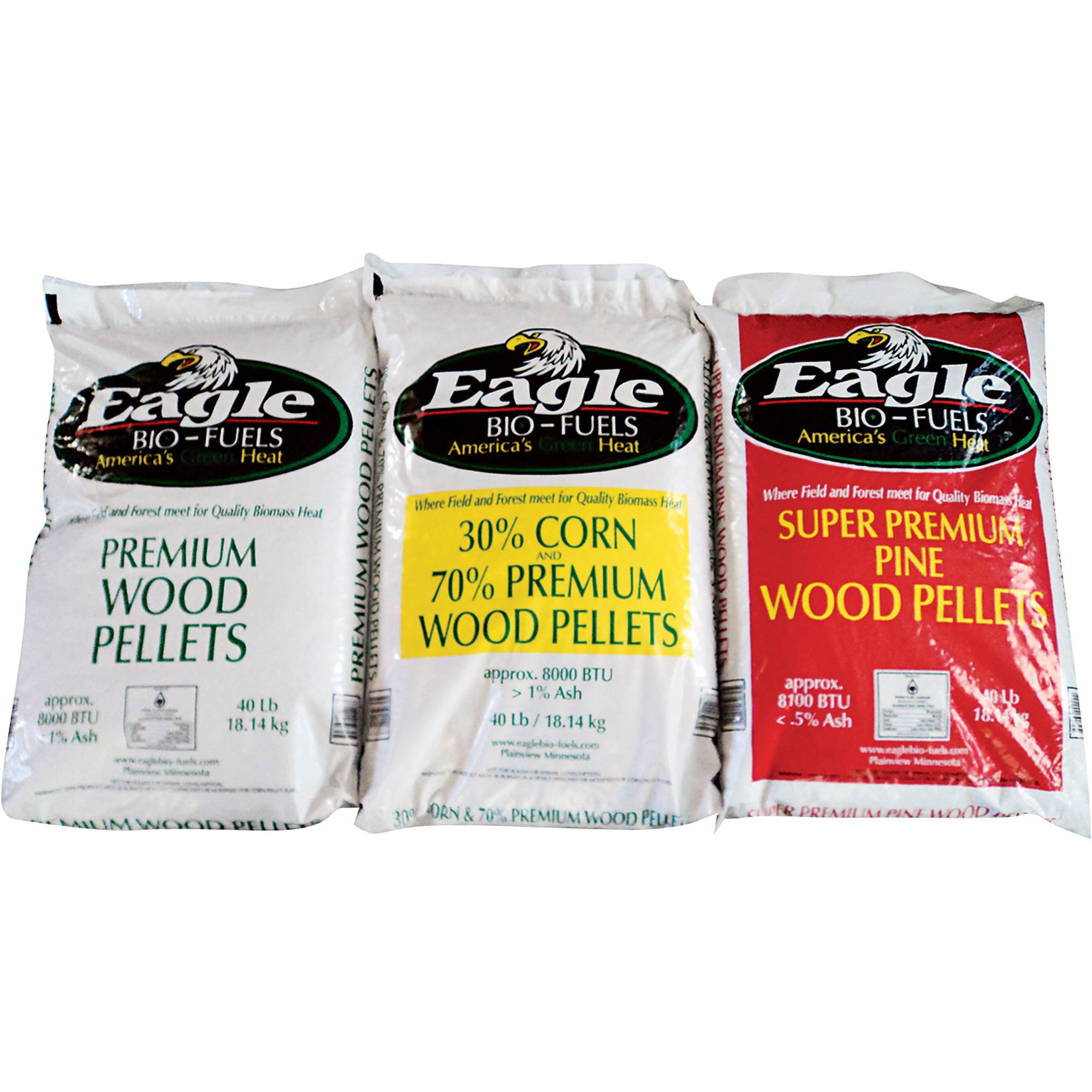Eagle Bio-Fuels Wood Pellet Fuel Sampler — 3 Blends for Pellet Stoves ...