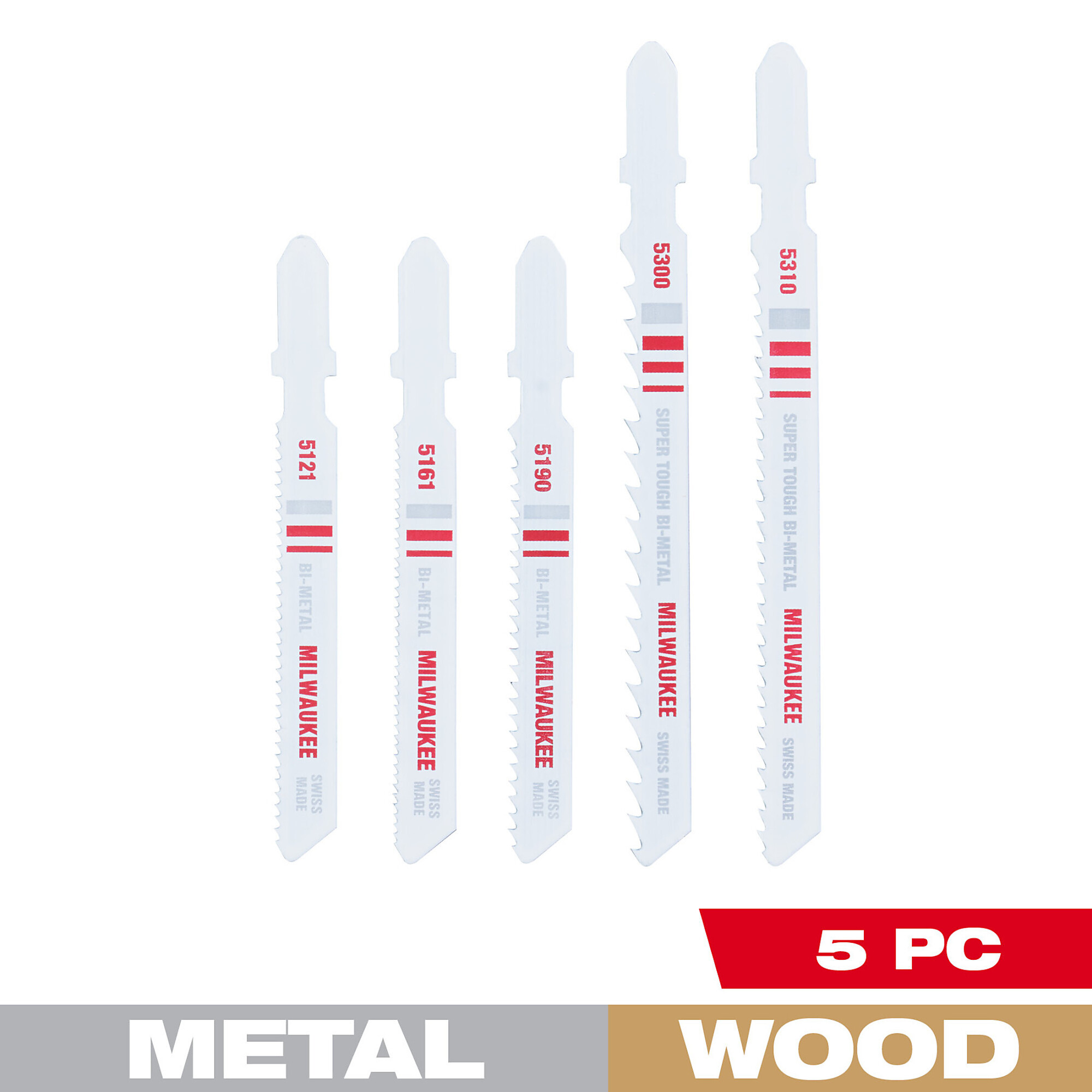 Milwaukee Bi-Metal Jigsaw Blade Assortment, 5-Pc., Model# 49-22-1178 ...