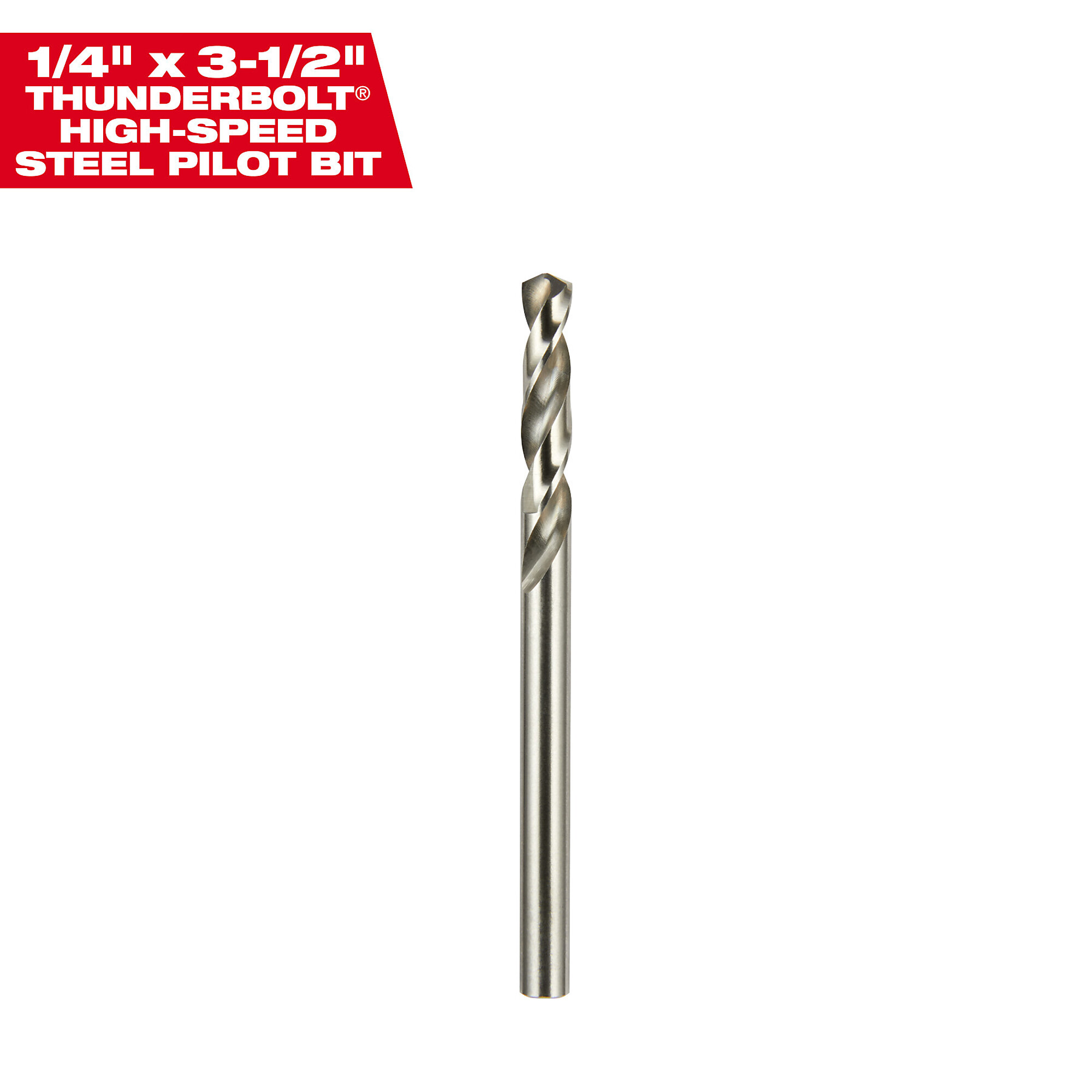 Milwaukee Thunderbolt 1/4in. x 3 1/2in. High Speed Steel Pilot Bit for ...