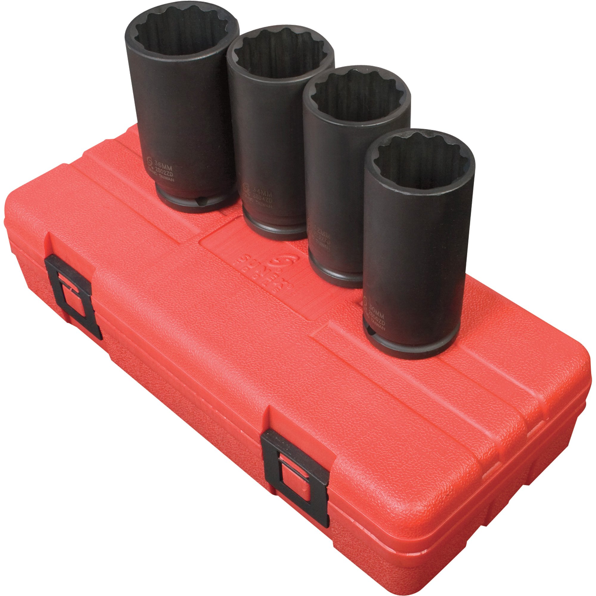 Sunex Tools Deep Spindle Nut Socket Set — 4-Pc., Metric Sizes, Model ...
