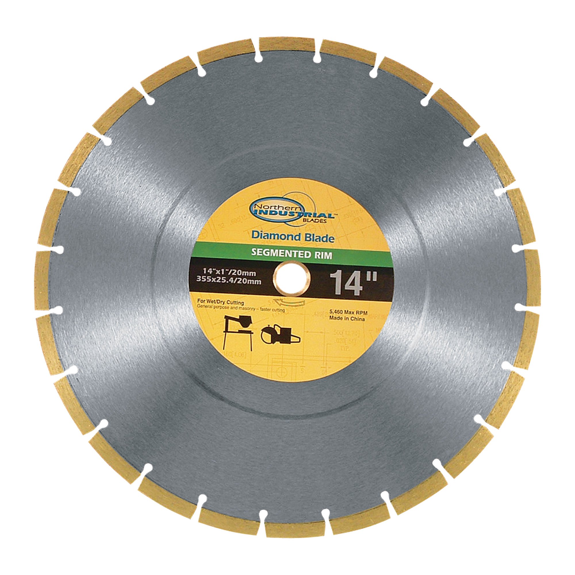 Norton Dry Cutting Blade — 14in. Dia, Diamond, Model# 076607052667 ...