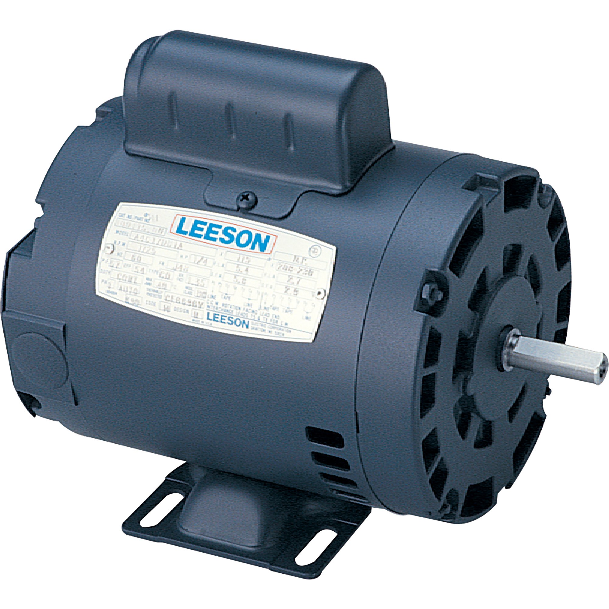 Leeson Reversible Electric Motor — 1/4 HP, 1725 RPM, 115/208–230 Volts, Single Phase, Model ...