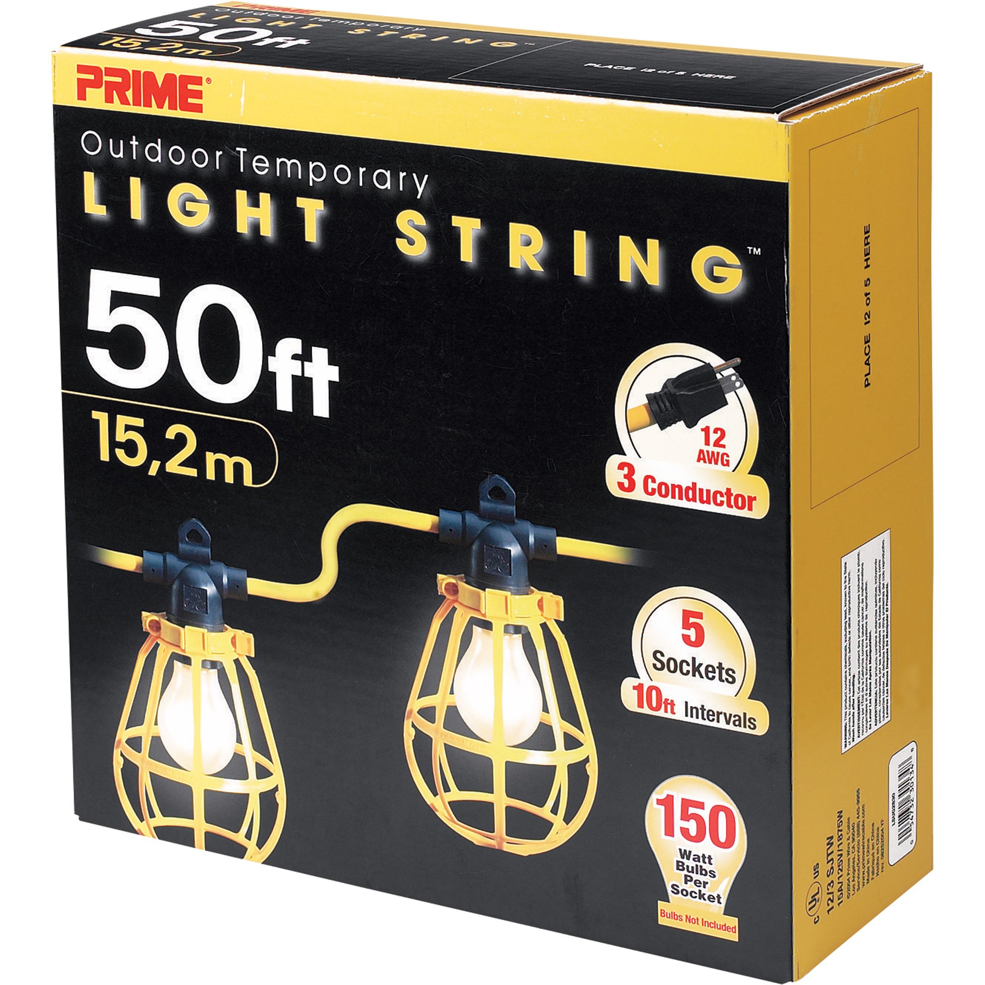Prime Wire & Cable Outdoor Temporary Lighting System — 50ft. | Northern ...