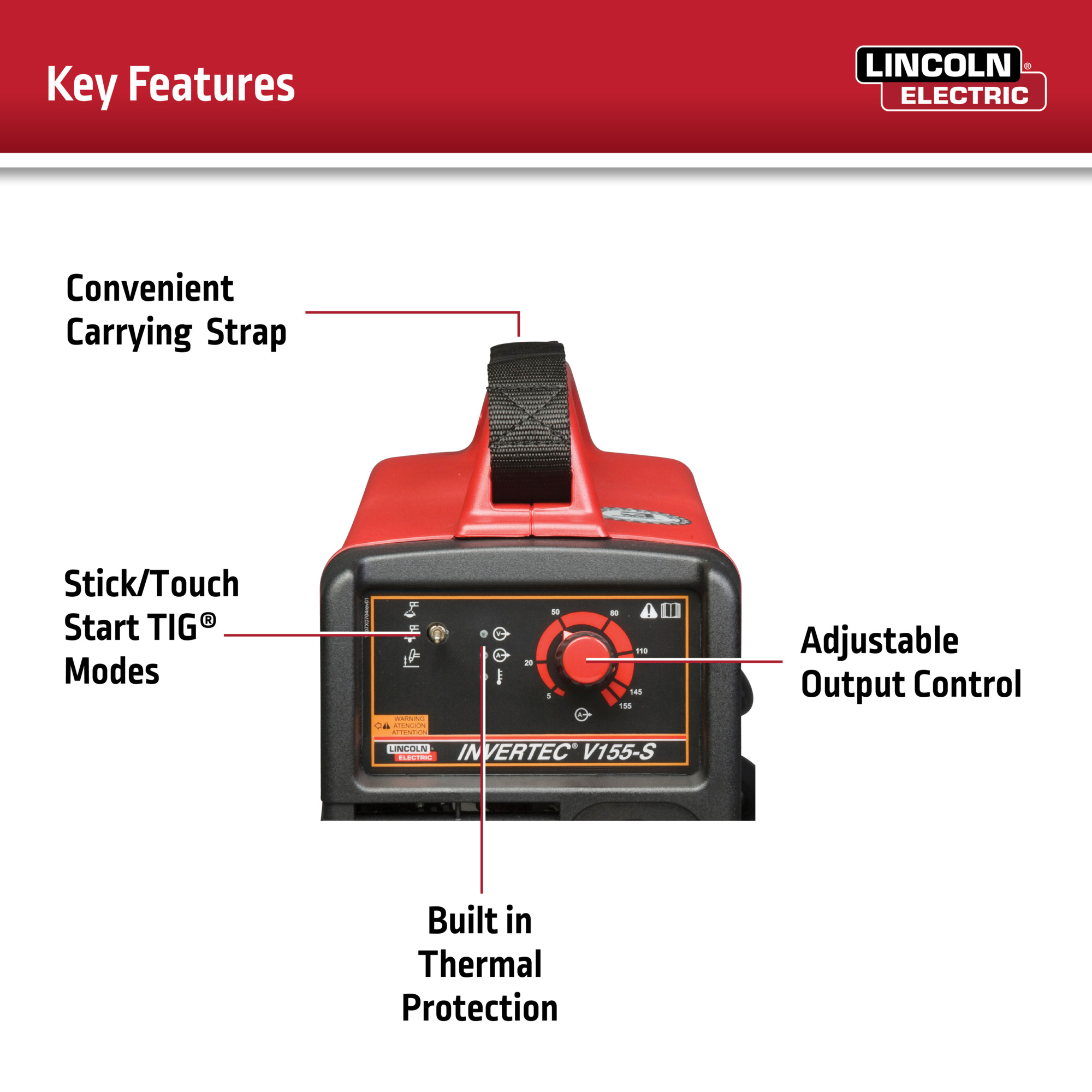 Lincoln Electric Invertec V155-S Dual Voltage DC Arc Welder with TIG ...