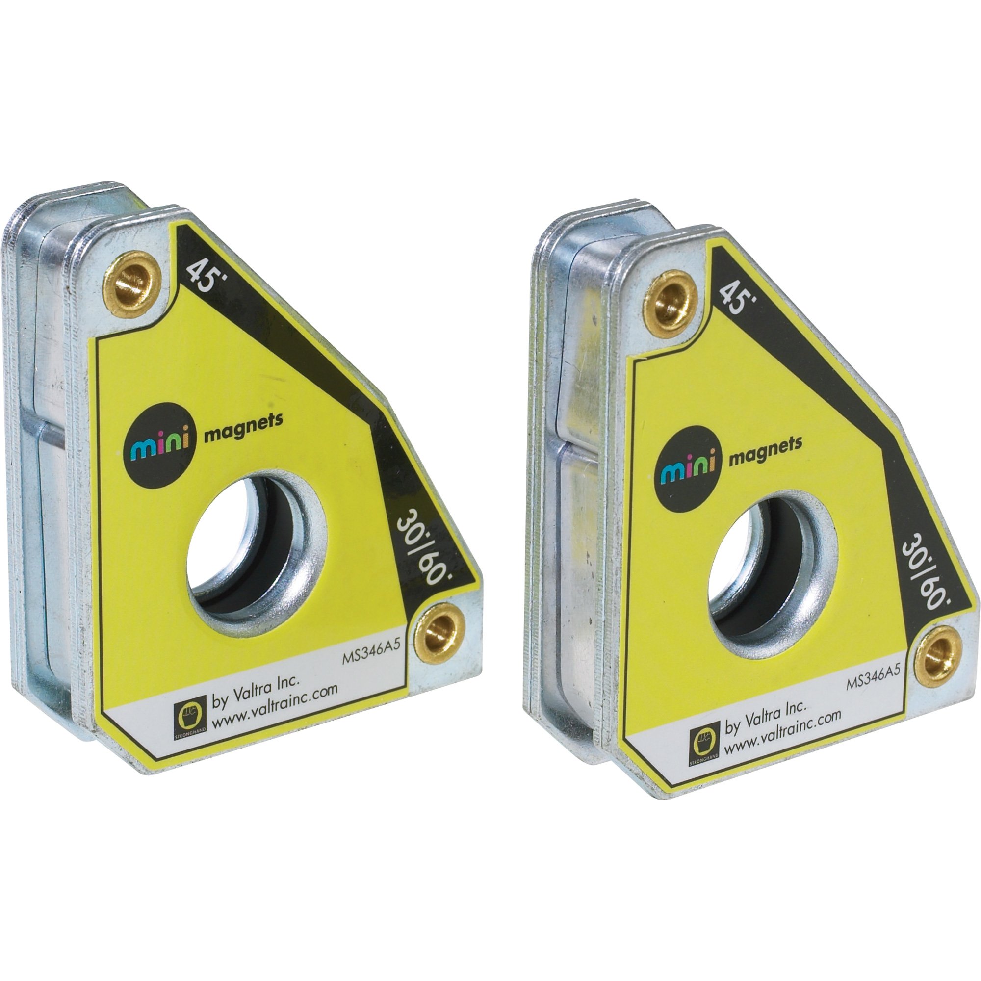 Strong Hand Tools Mini Magnet Squares Twin Pack — 25Lb. Max. Pull Force ...
