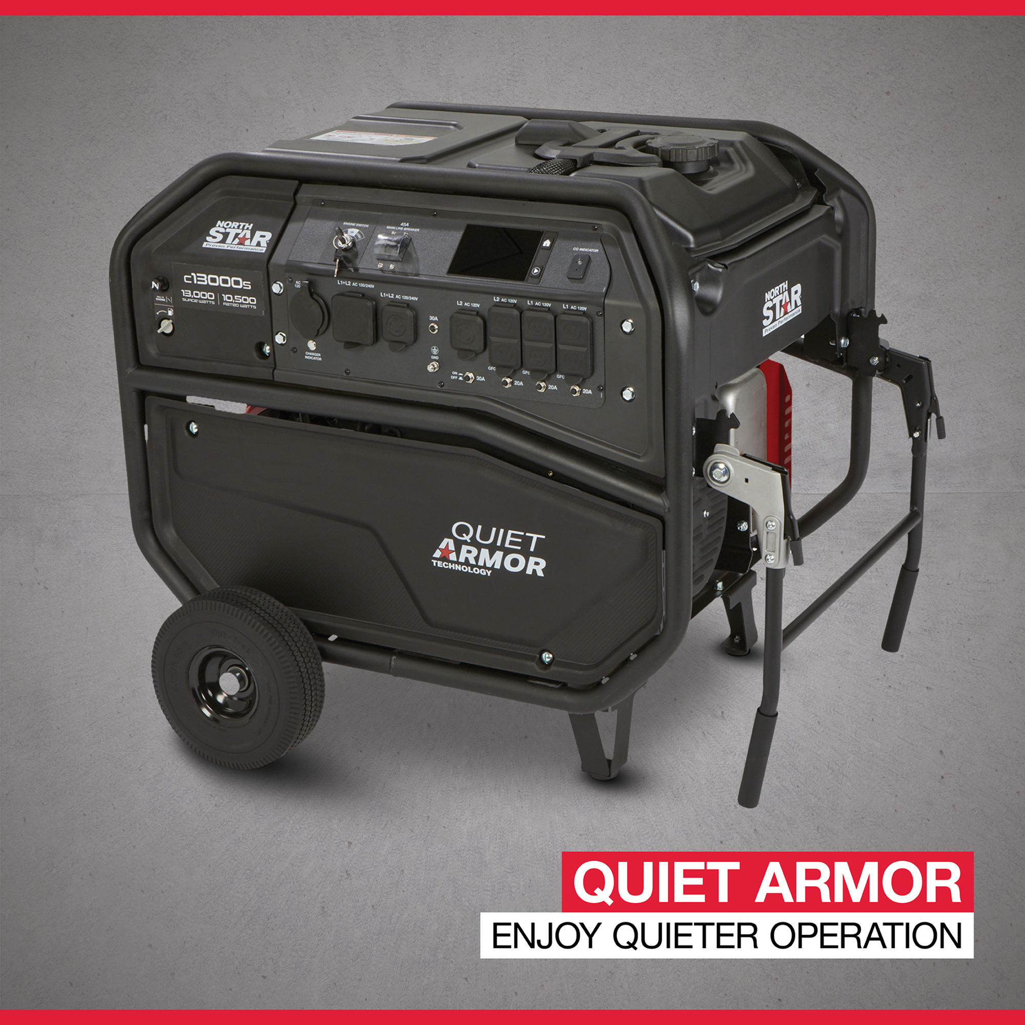 NorthStar Quiet Armor Commercial-Grade Portable Generator with Electric ...