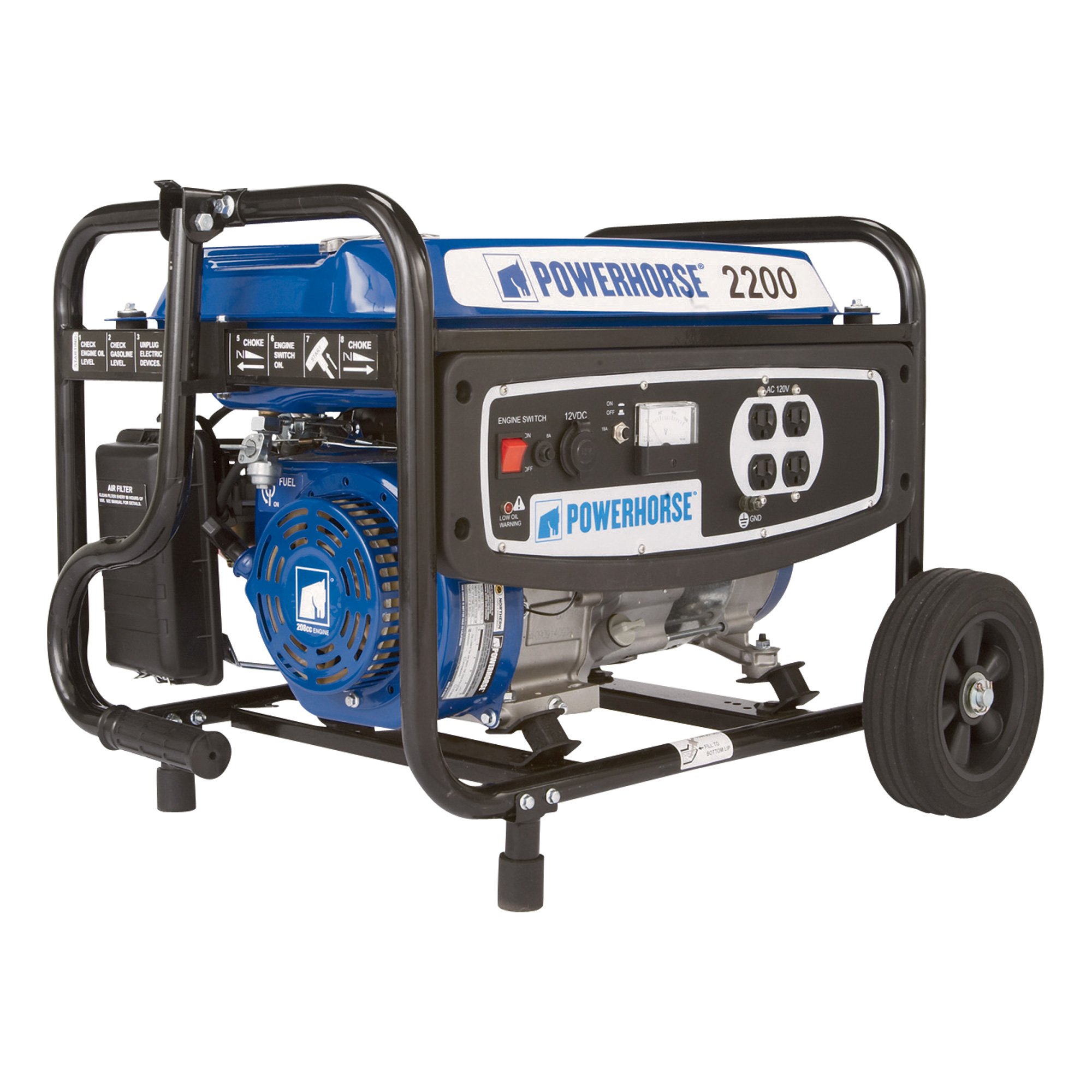 Powerhorse Portable Generator — 2,200 Surge Watts, 1,800 Rated Watts ...
