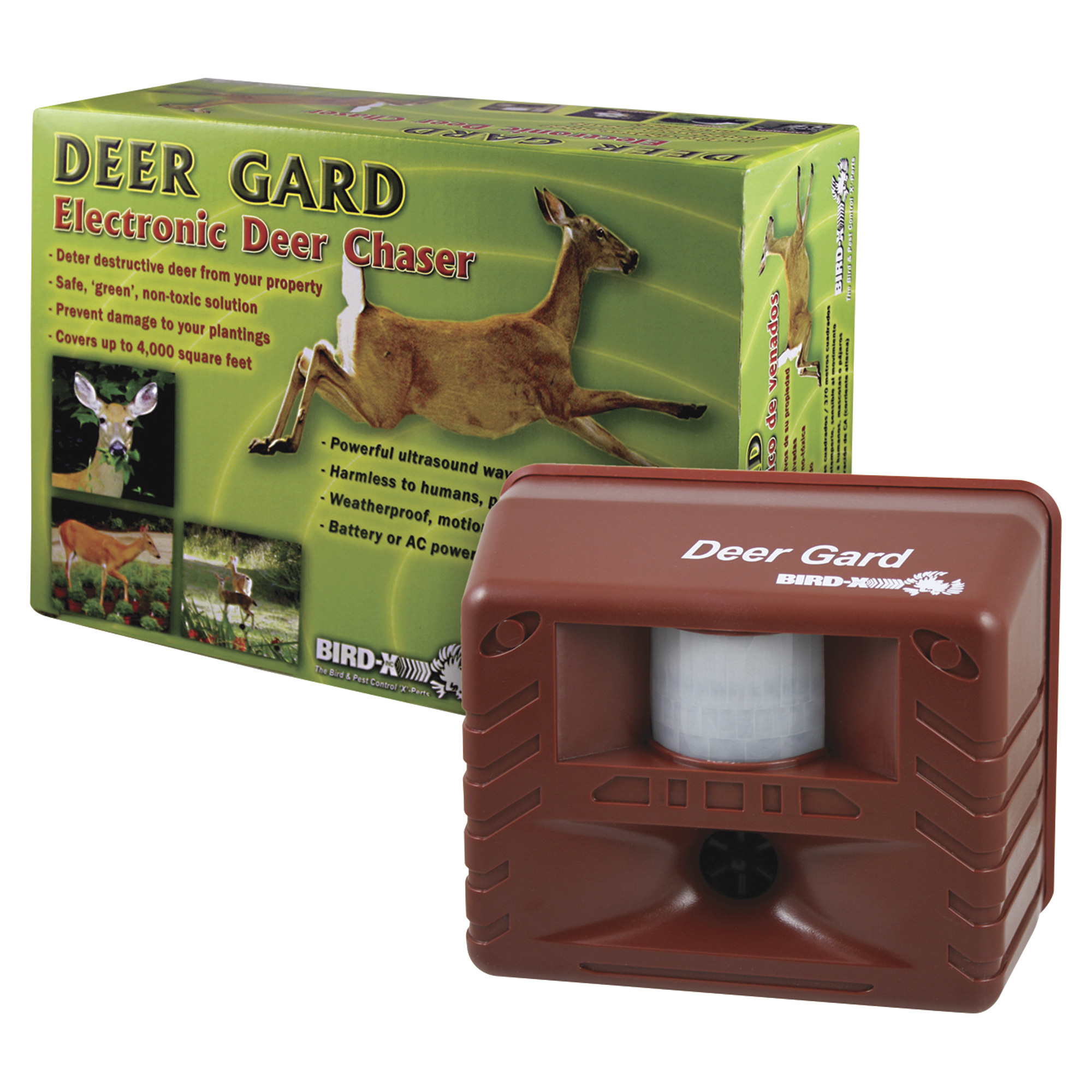Bird-X Ultrasonic Deer Repellent — 4,000 sq. ft. Range, Model# DG ...
