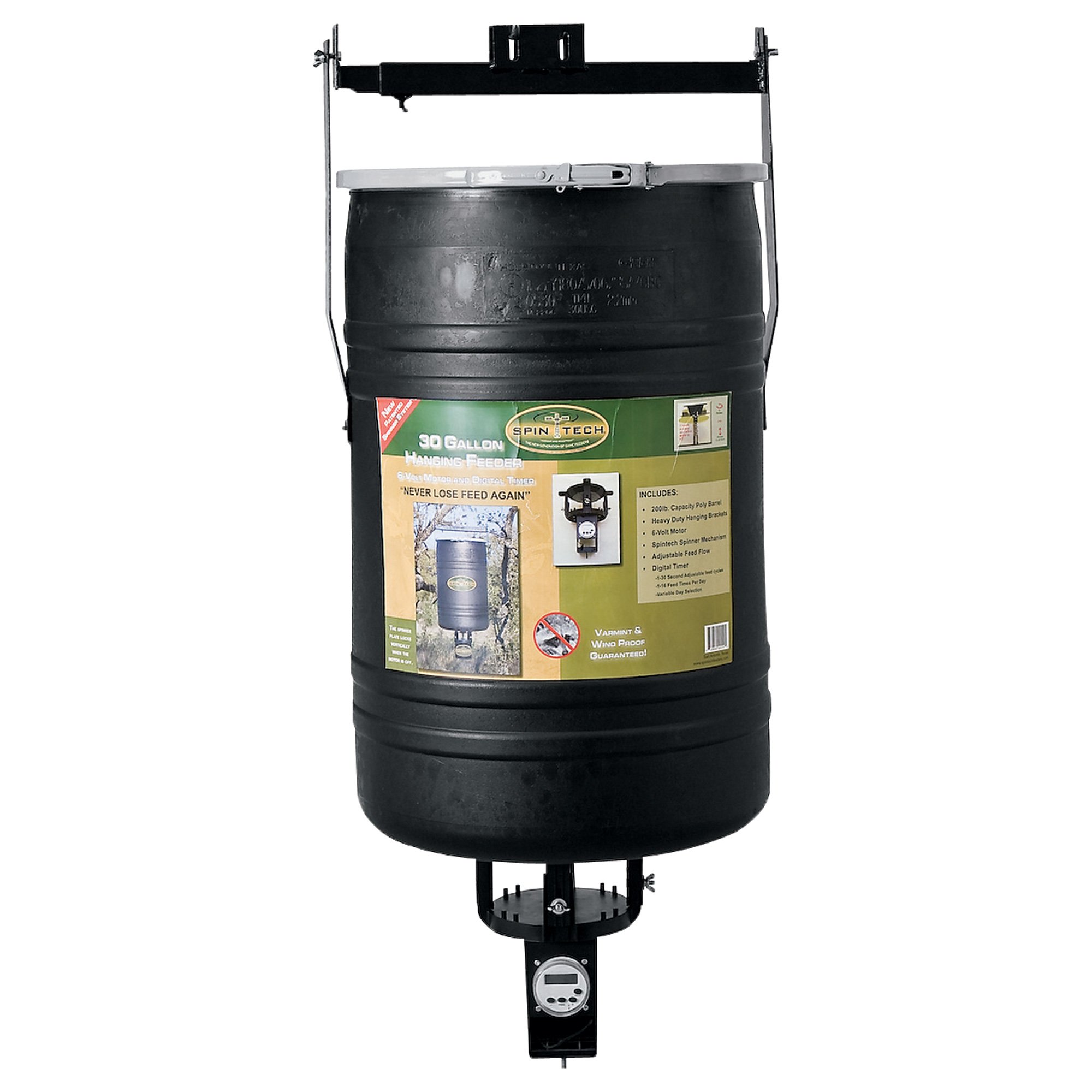 SpinTech Hanging Feeder with Digital Timer — 30-Gallon Capacity, Model ...