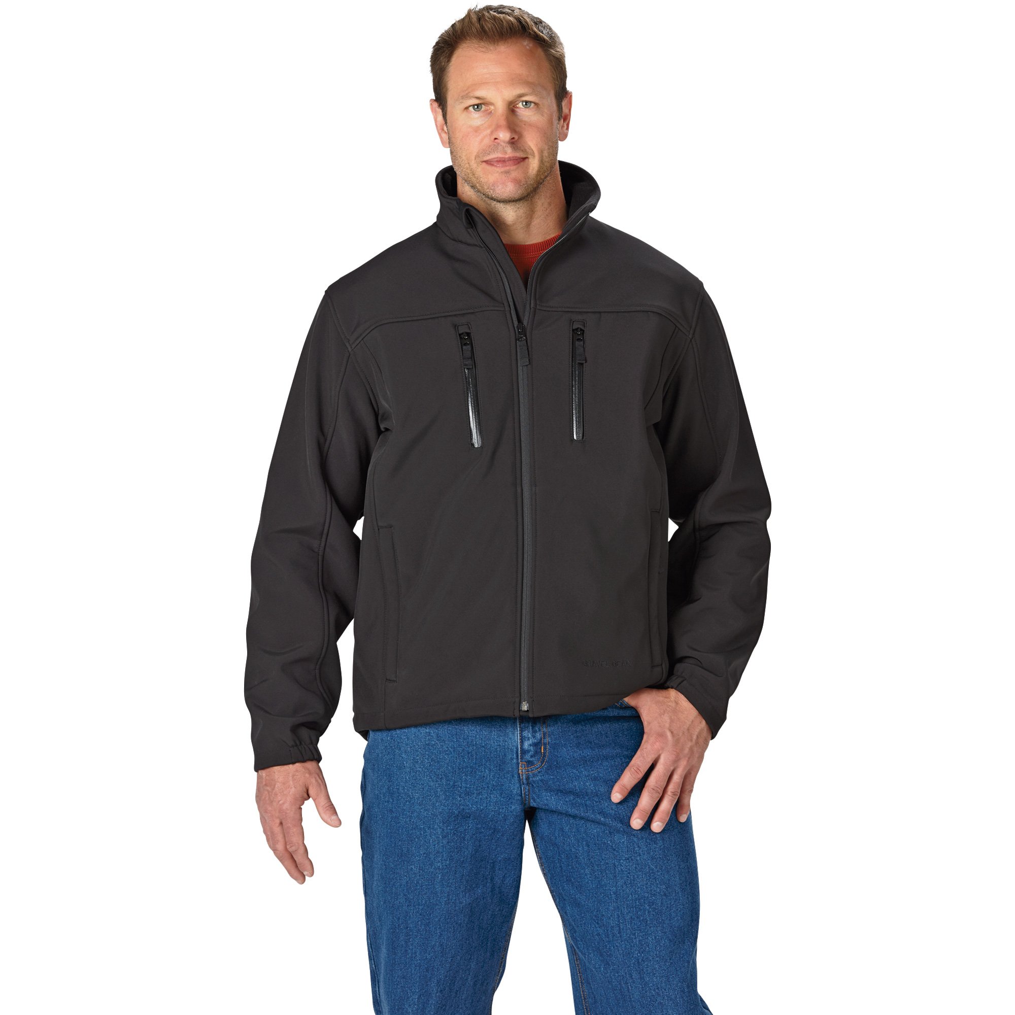 Gravel Gear Men's Water-Resistant Soft Shell Jacket - Black, Large ...
