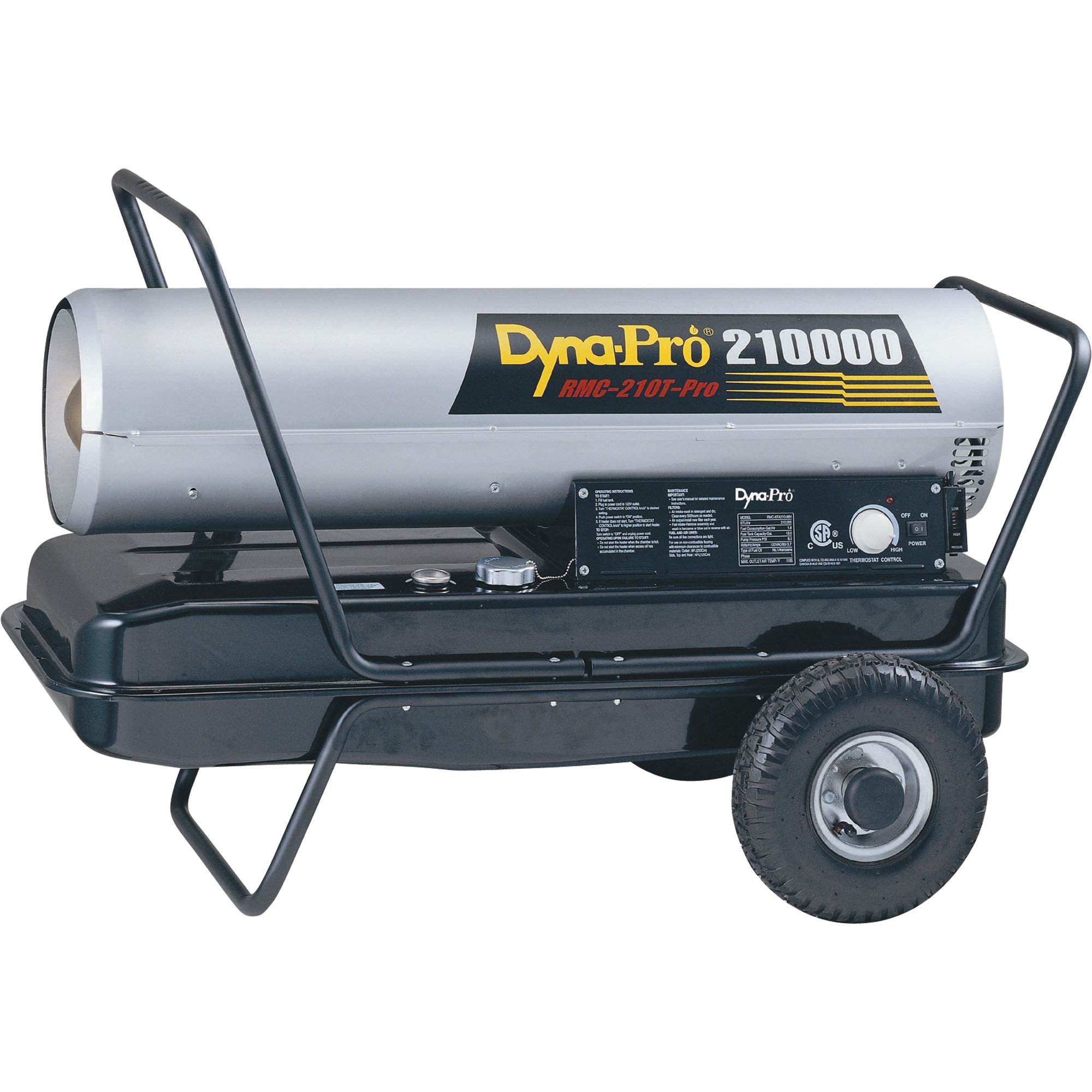 Dyna-Pro Outdoor Forced-Air Kerosene Heater — 210,00 BTU, Model# RMC ...