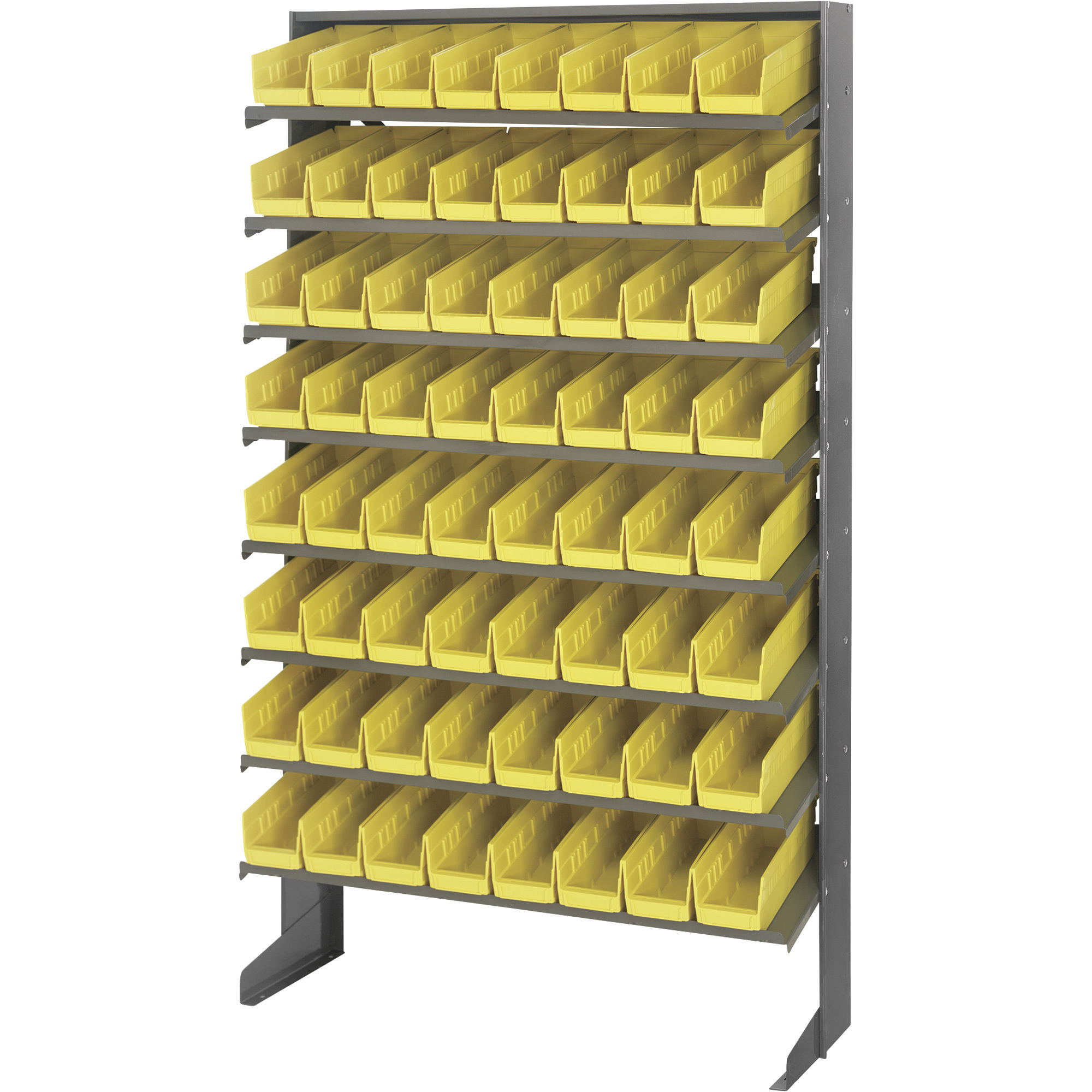 Quantum Storage Single Side Sloped Storage Shelves With 64 Bins, 12in ...