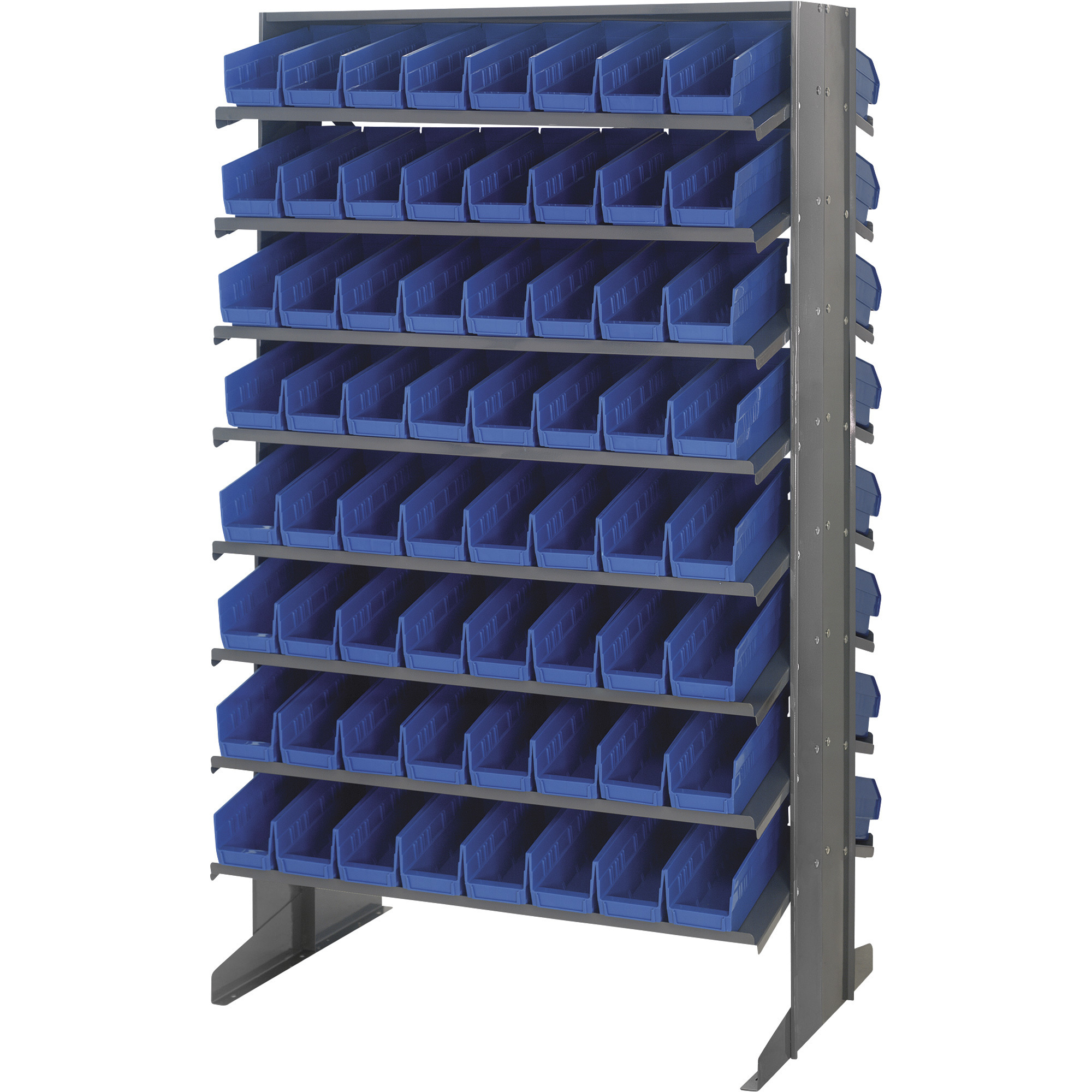 Quantum Storage Double Sided Rack With 128 Bins, 24in. x 36in. x 60in ...