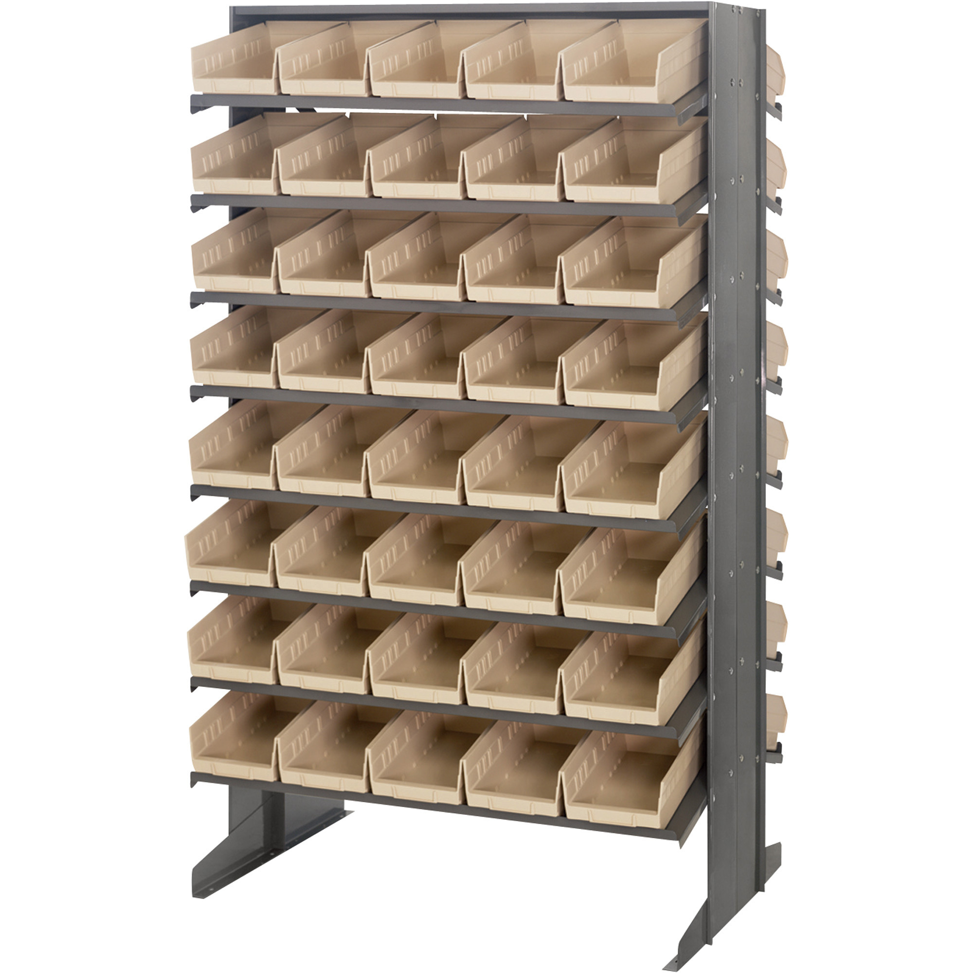Quantum Storage Double Sided Rack With 80 Bins, 24in. x 36in. x 60in ...