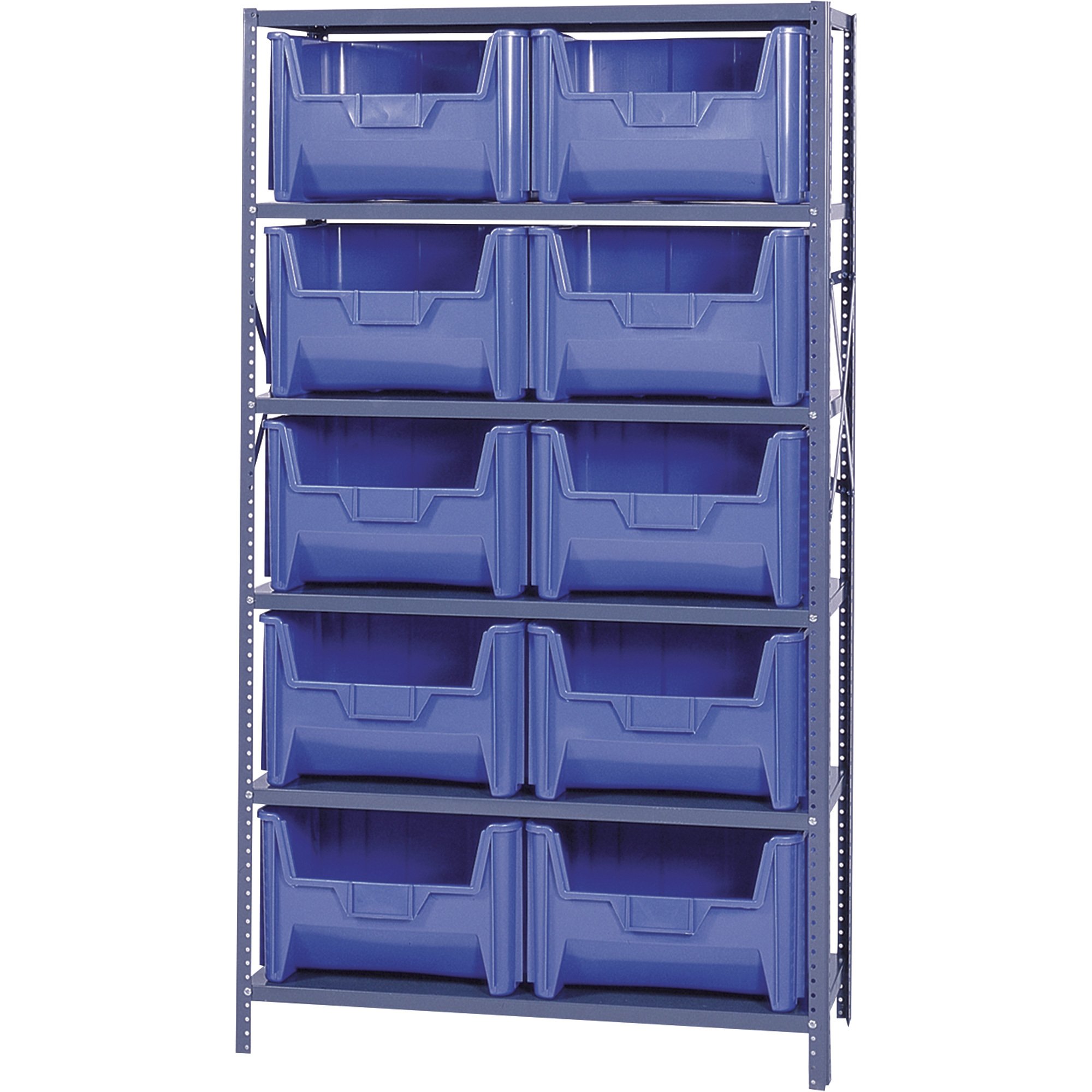 Quantum Storage Giant Hopper Bins With Shelf Unit — 42in.W x 18in.D x ...