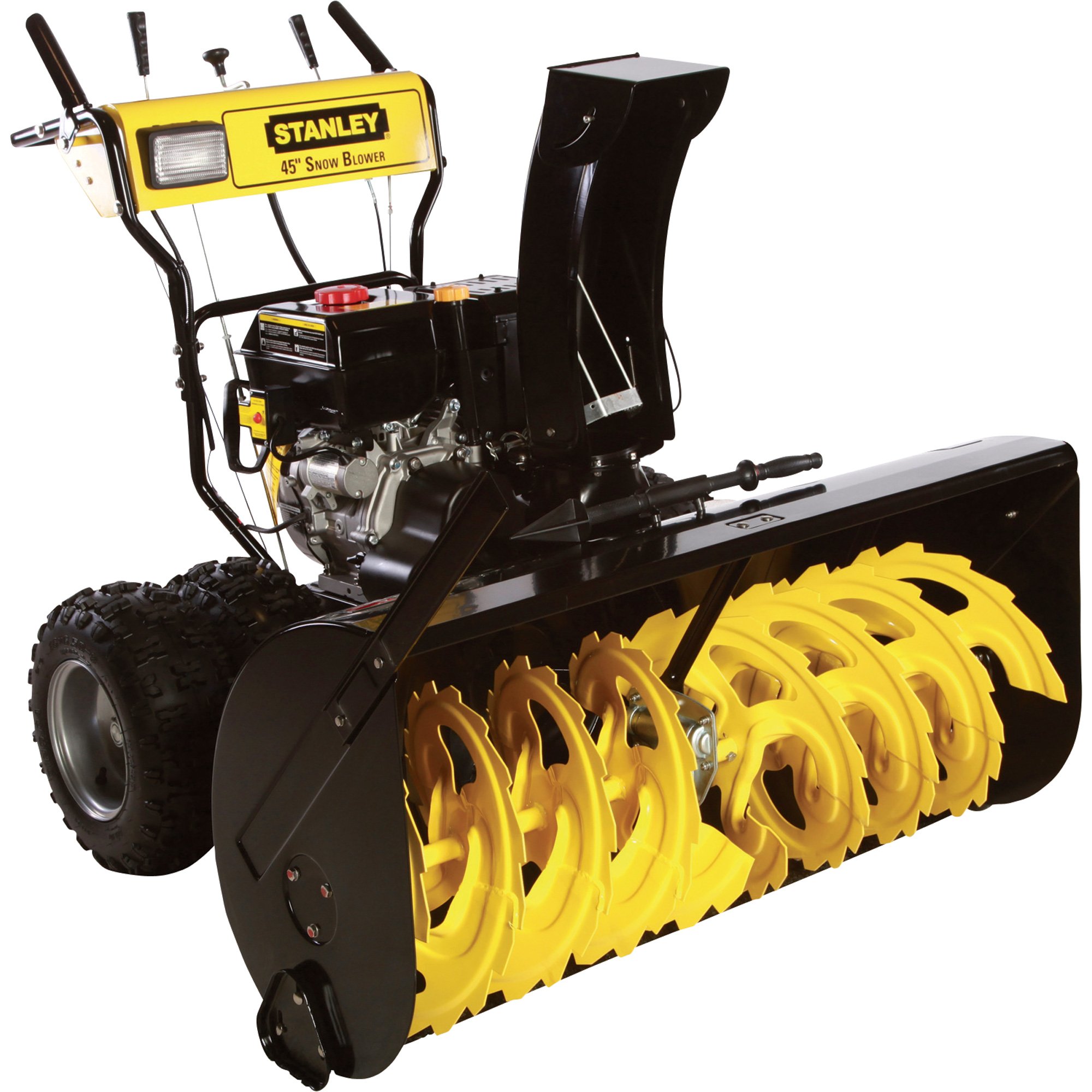 STANLEY Two-Stage Snow Blower — 45in.W x 23in.H Intake, 420cc Electric ...