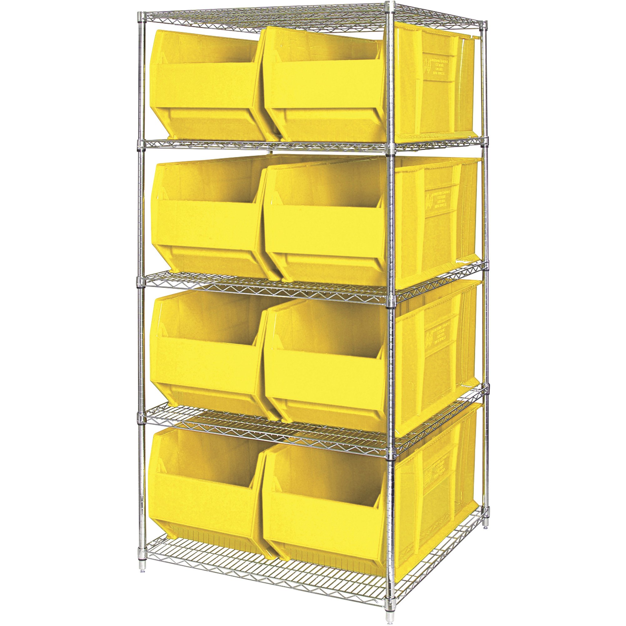 Quantum Storage Hulk Bin Shelving System — 36in.L x 48in.W x 86in.H, 5 ...