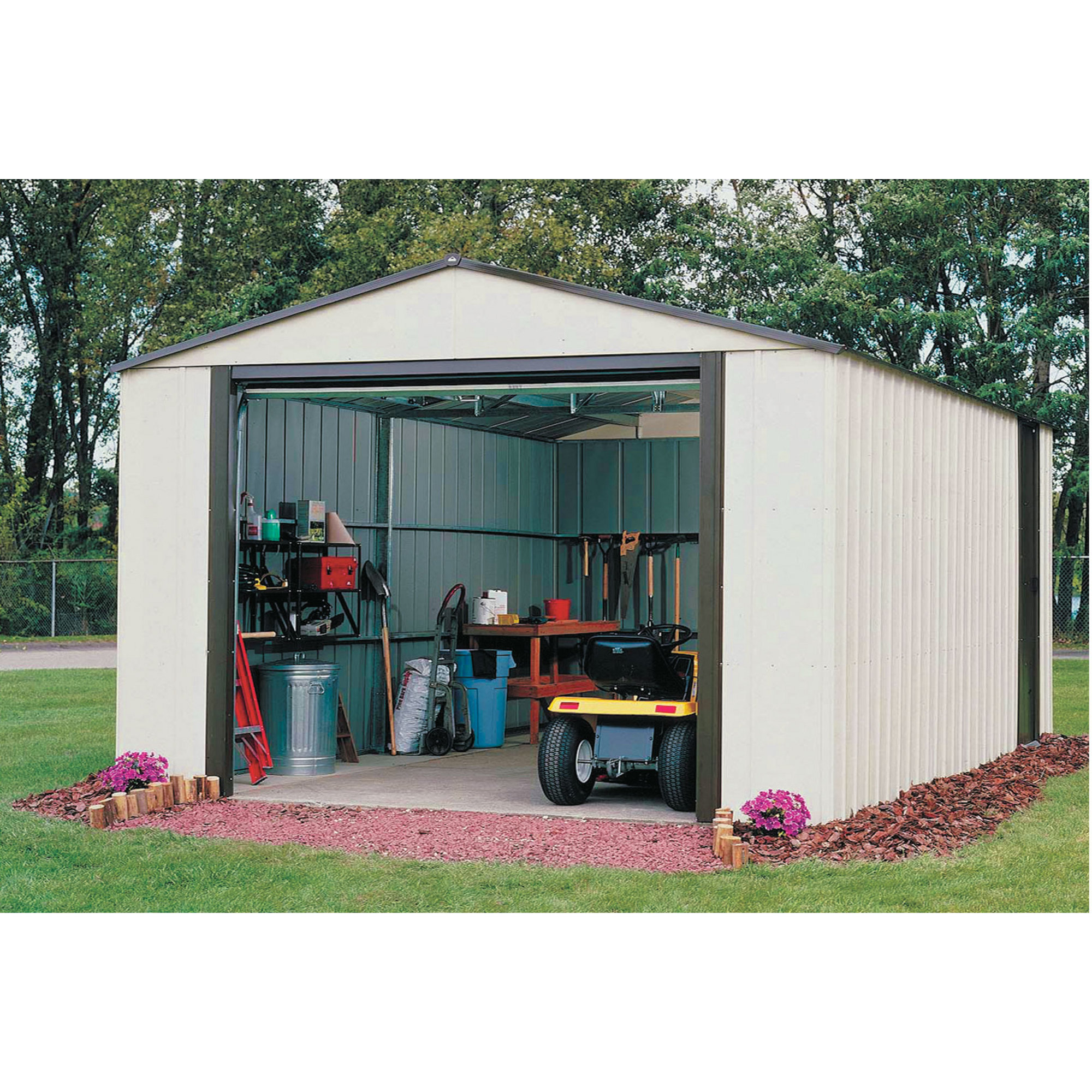 Arrow Vinyl Utility Storage Building — 12ft. x 31ft., Model# VT1231 ...