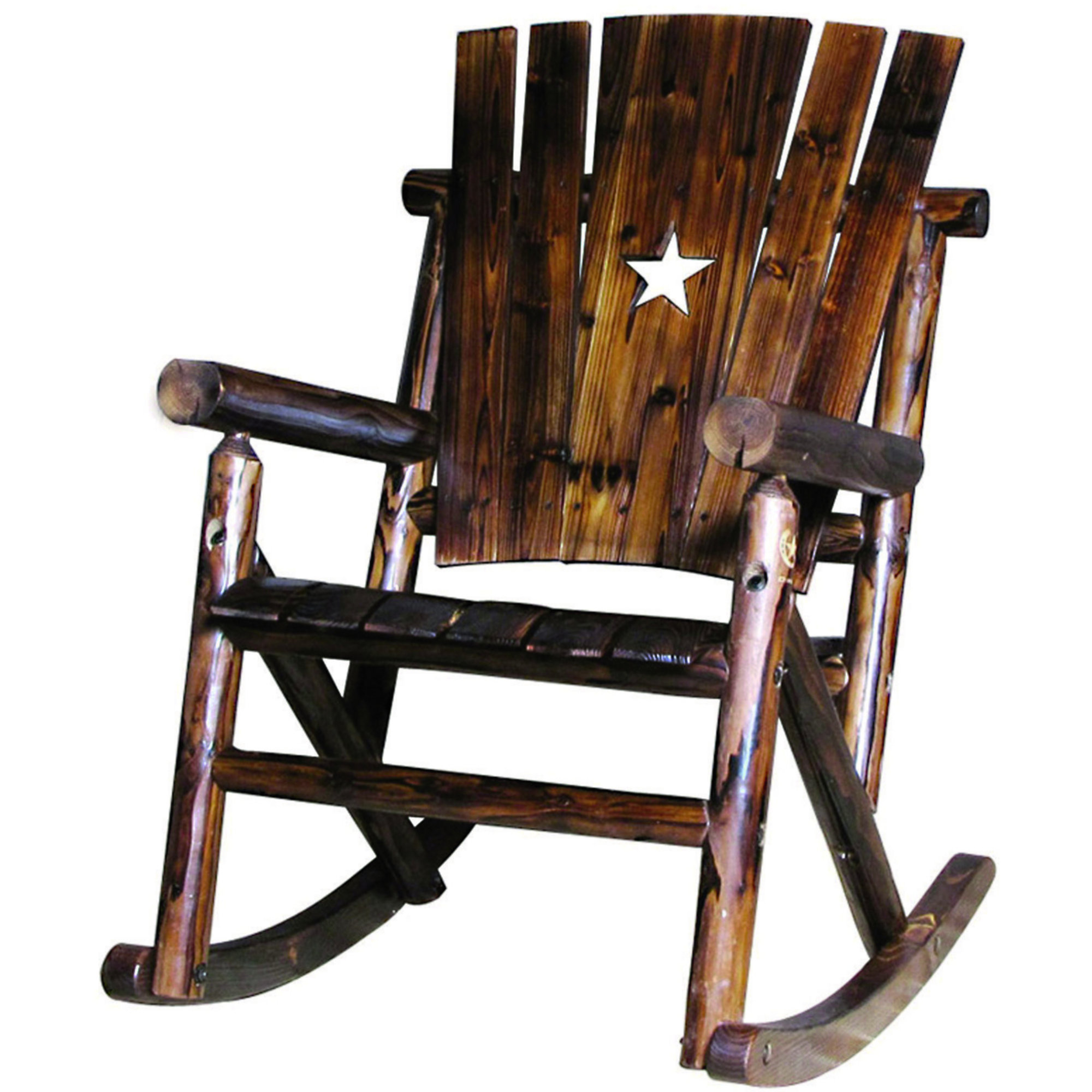 Char-Log Indoor/Outdoor Rocking Chair with Star Design | Northern Tool