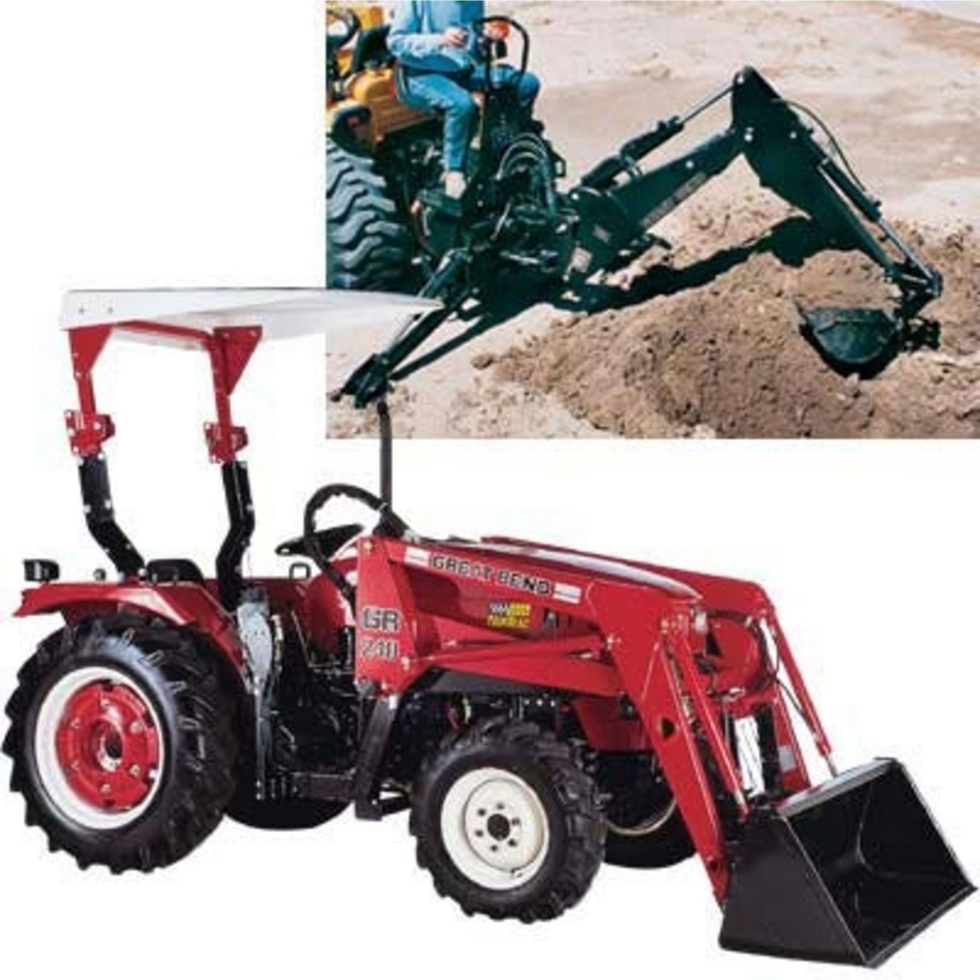 PACKAGE — 30 HP NorTrac Tractor with Front End Loader and Backhoe ...