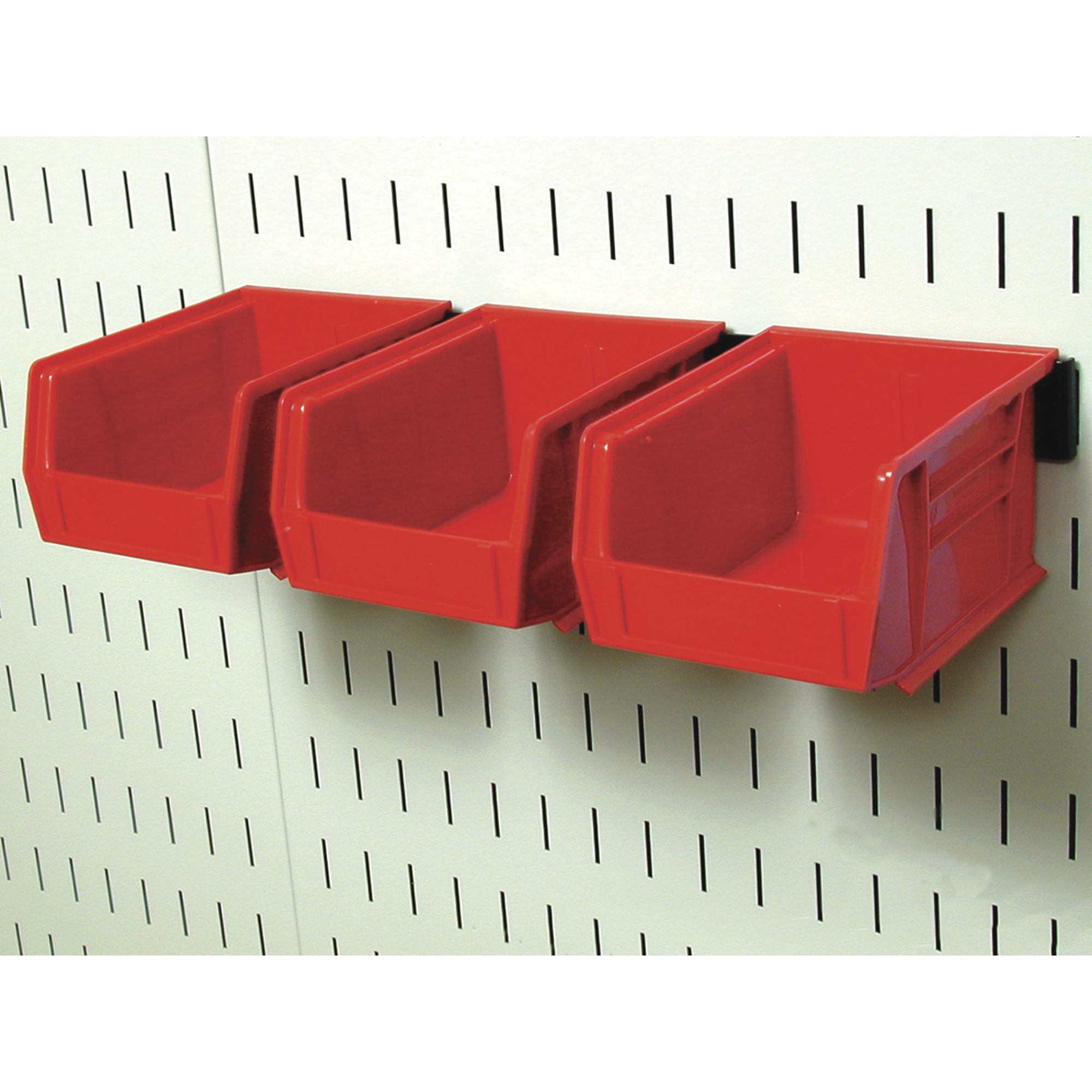 Wall Control Slotted Pegboard Industrial Workstation Accessory Kit, Red ...