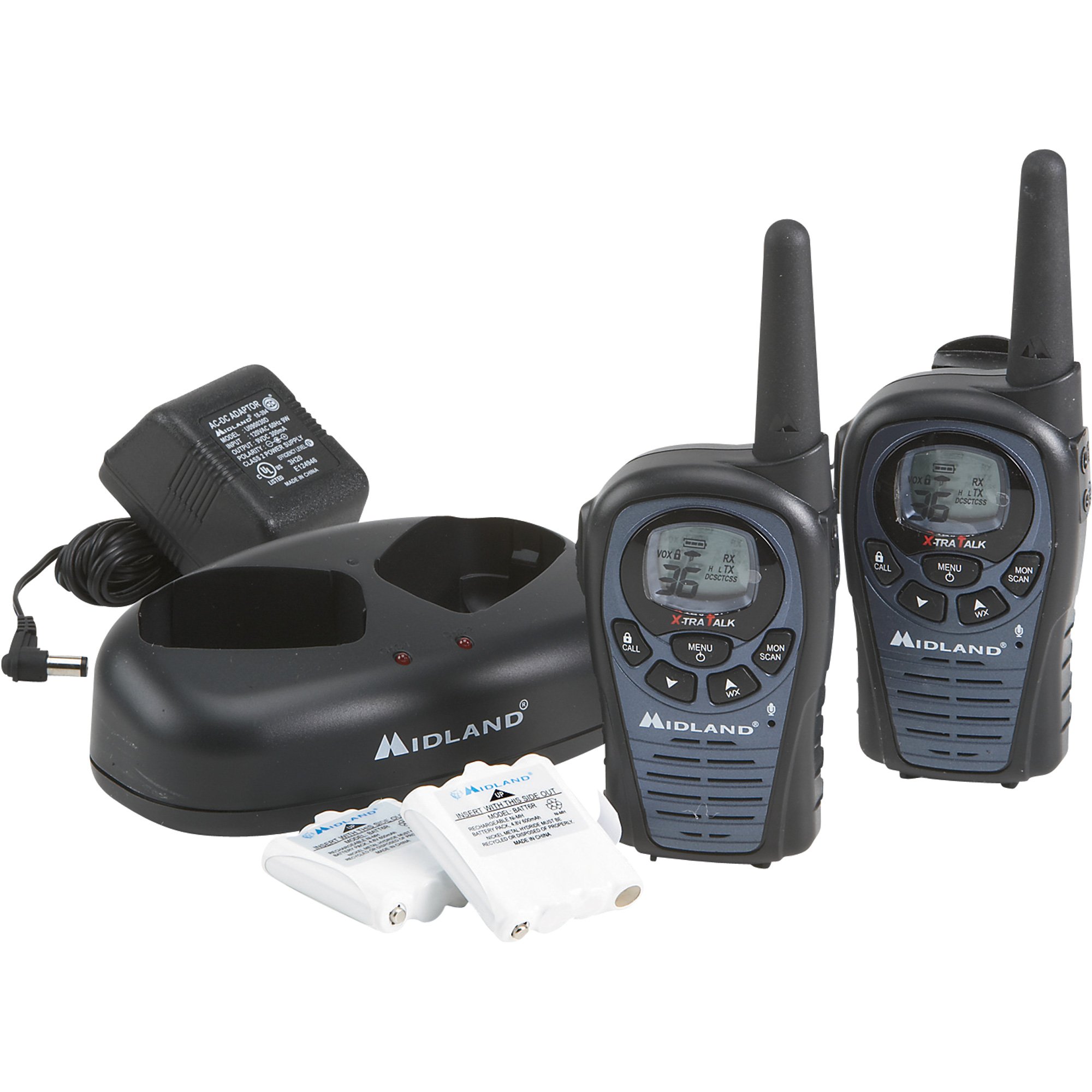 Midland Handheld GMRS Radio — Pair, 26-Mile Range, Model# LXT490VP3 ...