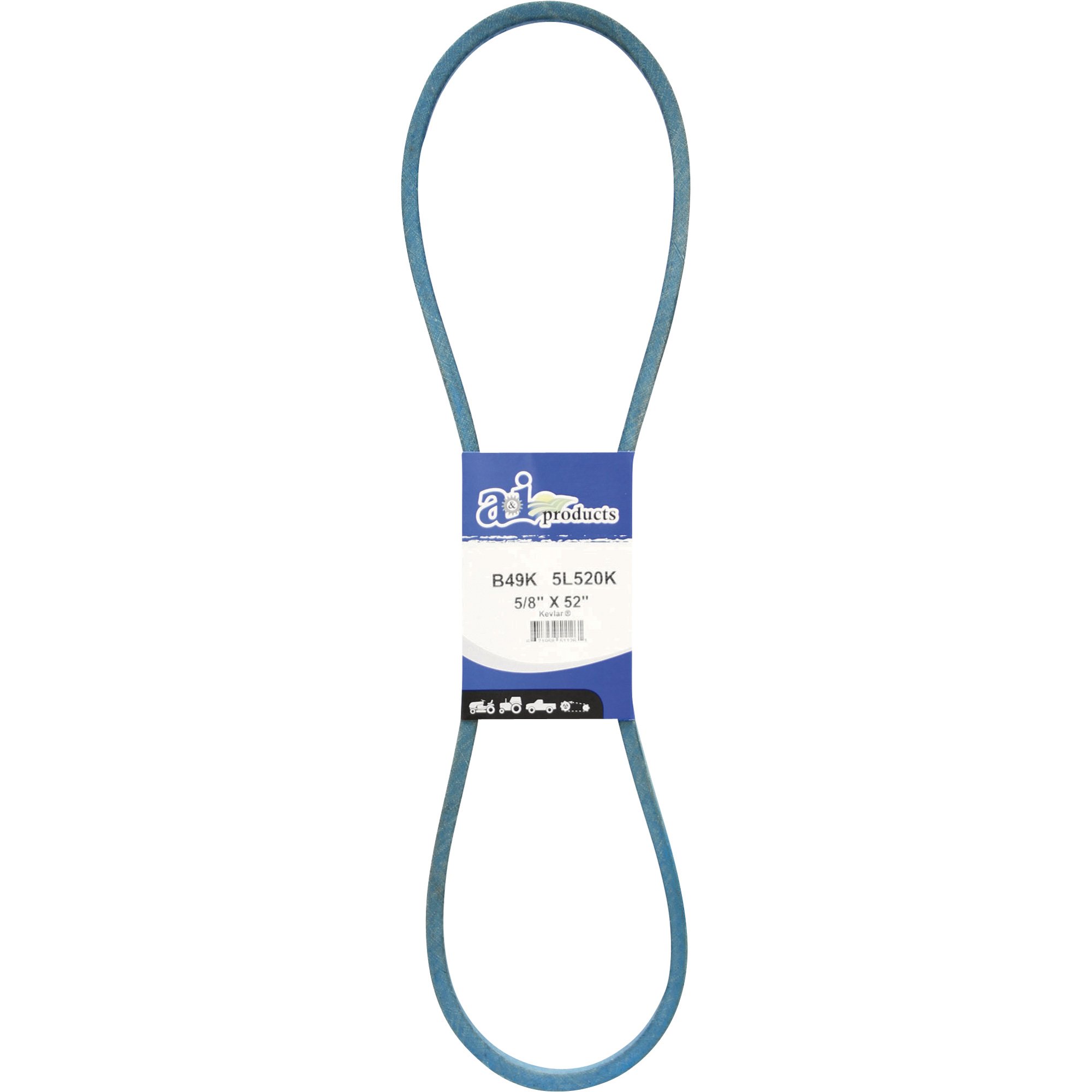 A & I Products Blue Kevlar V-Belt with Kevlar Cord — 52in.L x 5/8in.W ...