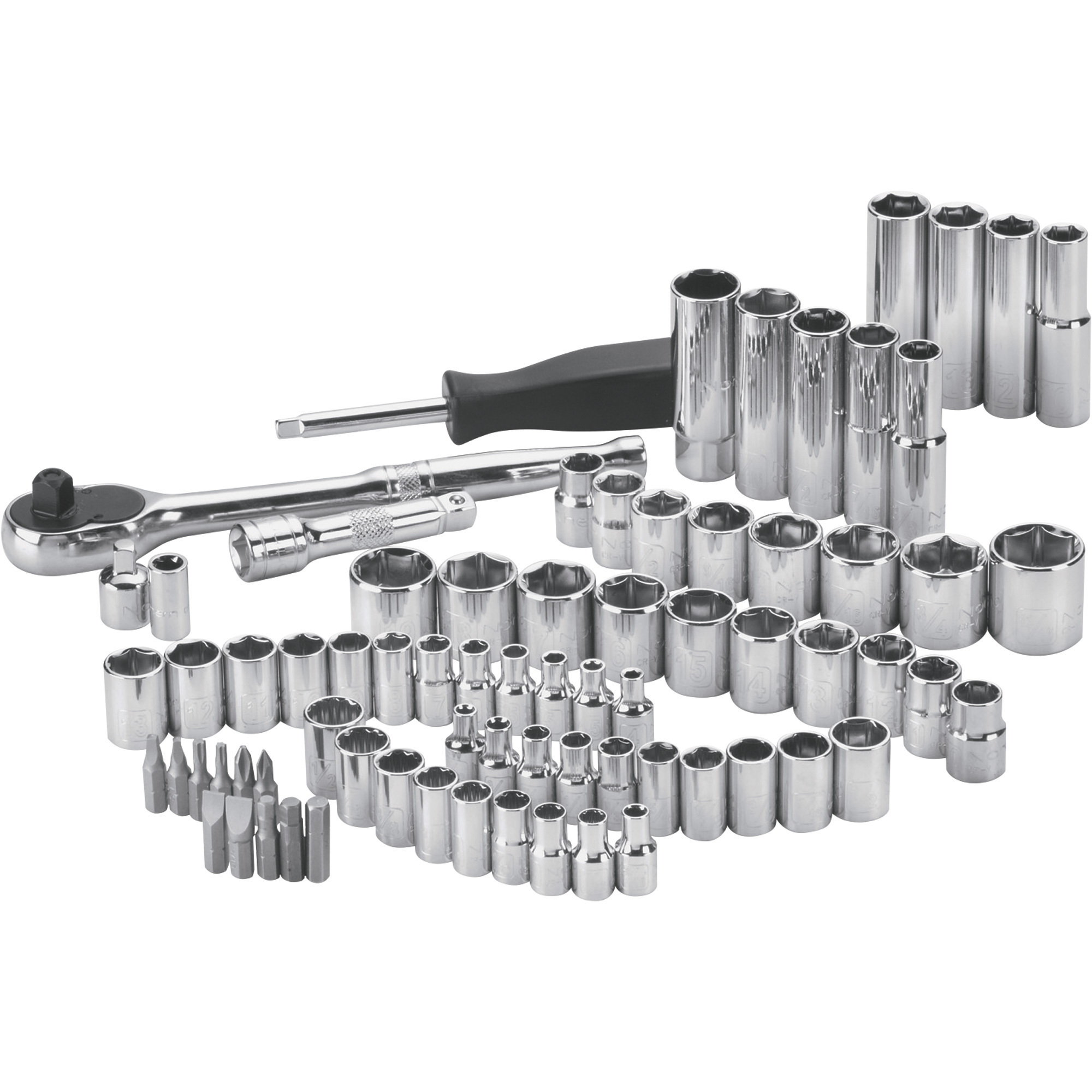 Klutch Mechanic's Socket Set, 74-Pc., 1/4in. & 3/8in.-Drive | Northern Tool