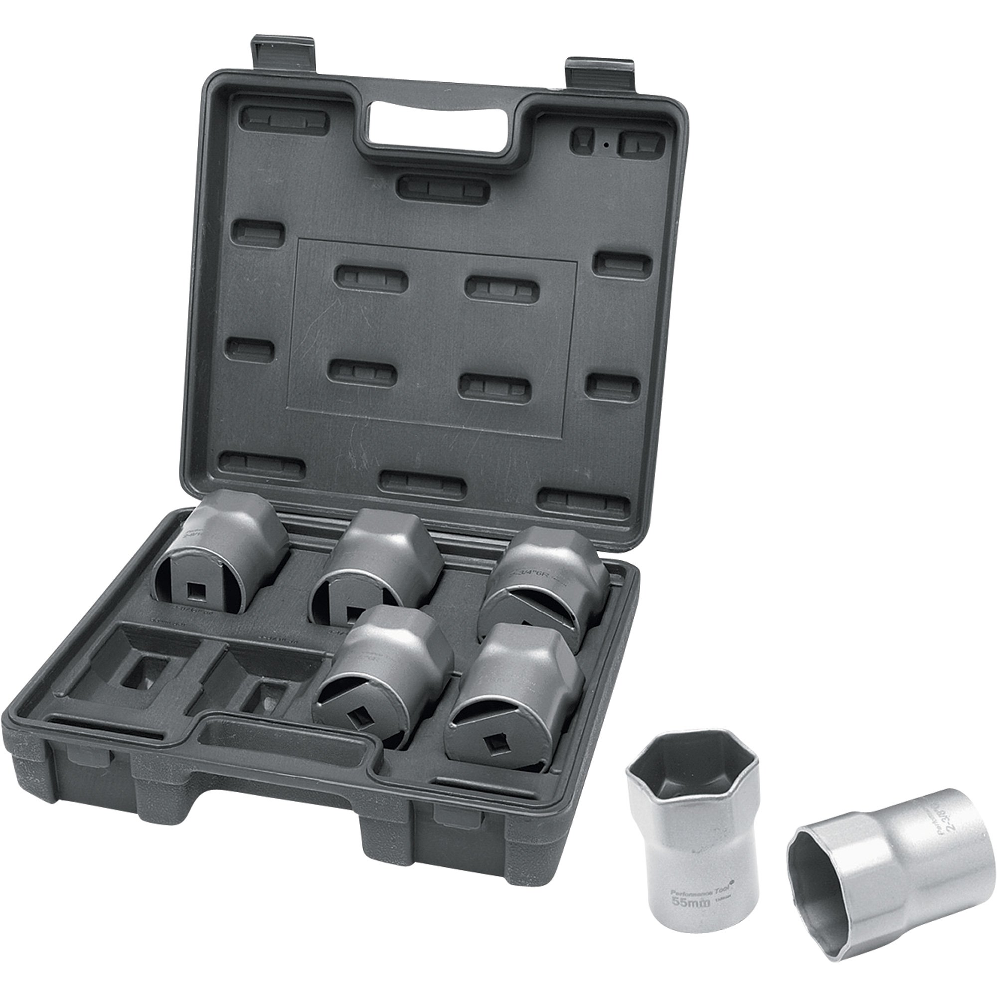 Performance Tool Wheel Bearing Locknut Socket Kit — 1/2in. Drive, 7-Pc ...