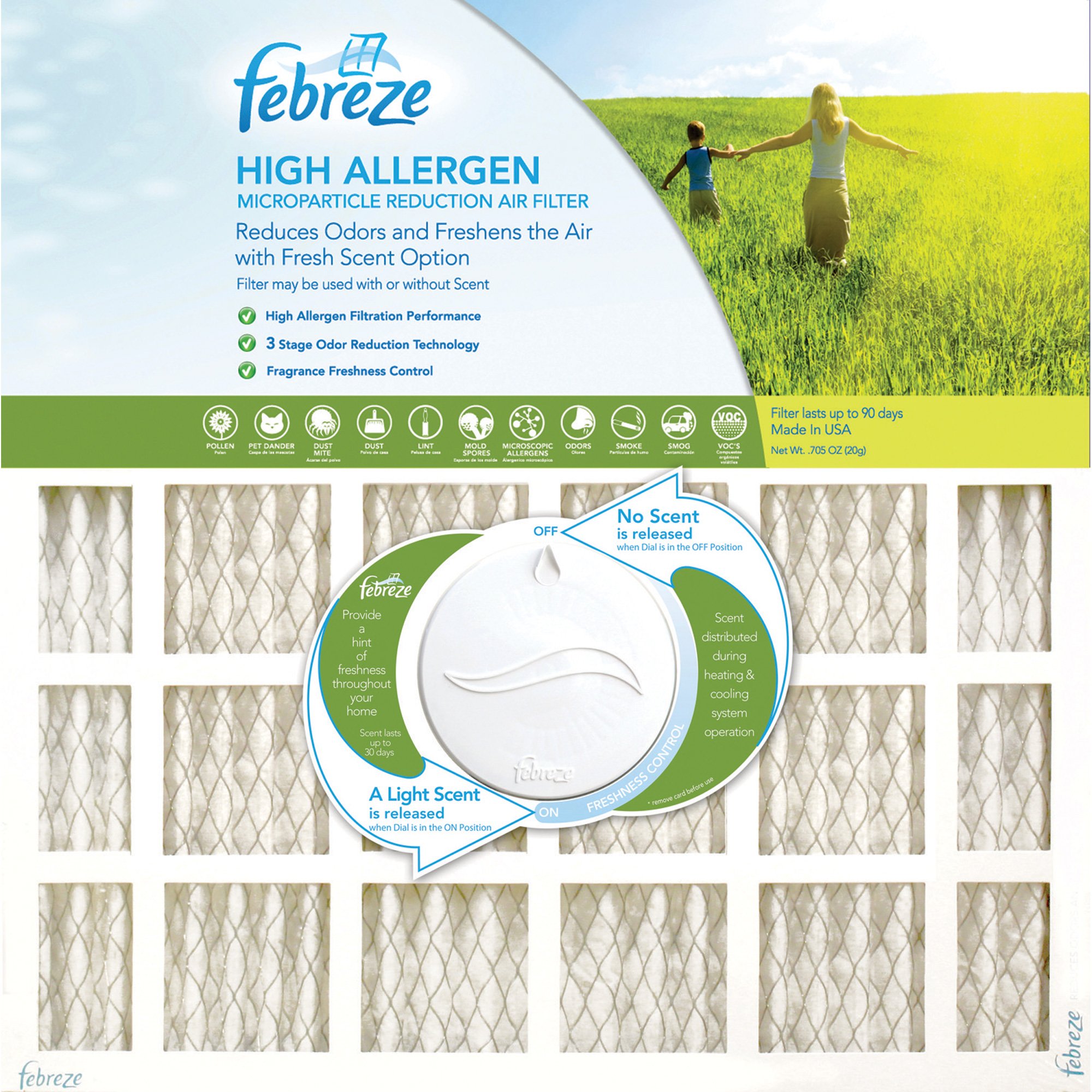Febreze Air Filter 3 Pack 25in.L x 14in.H Model 07719 Northern Tool