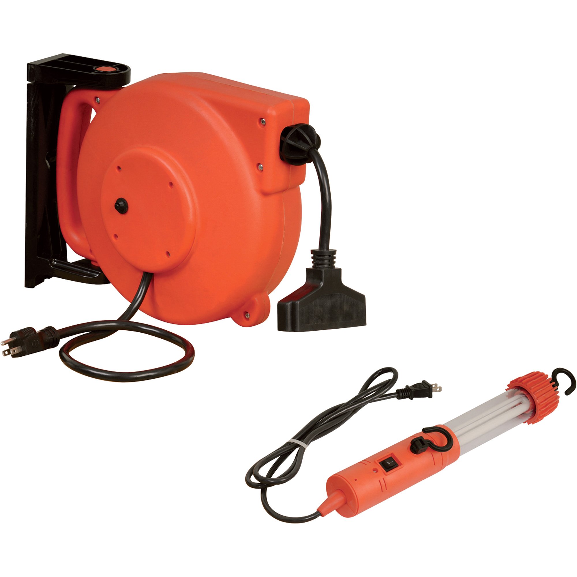 Retractable Cord Reel with 13 Watt Work Light — 30-Ft. Cord | Northern Tool