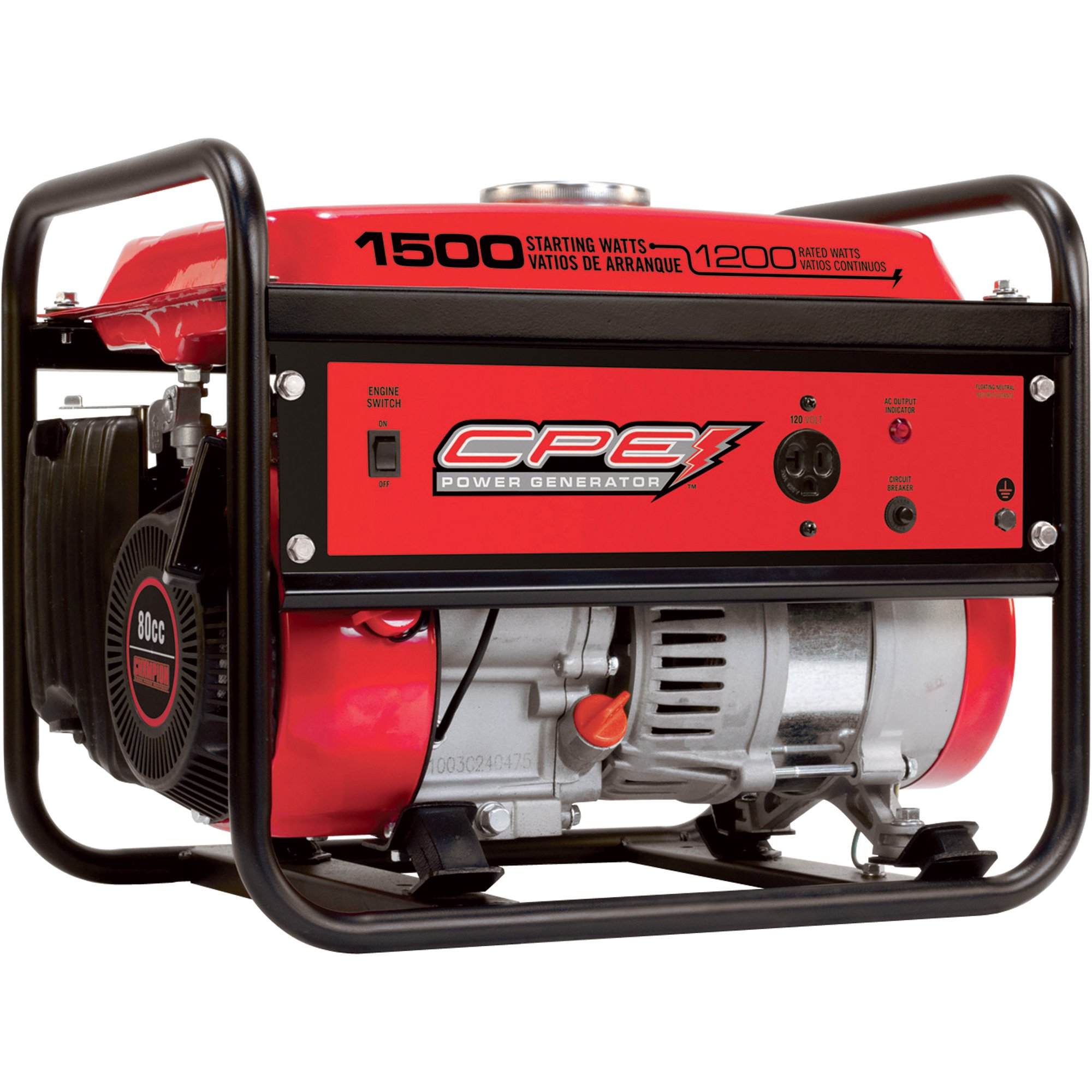 CPE Portable Generator — 1500 Surge Watts, 1200 Rated Watts, CARB ...