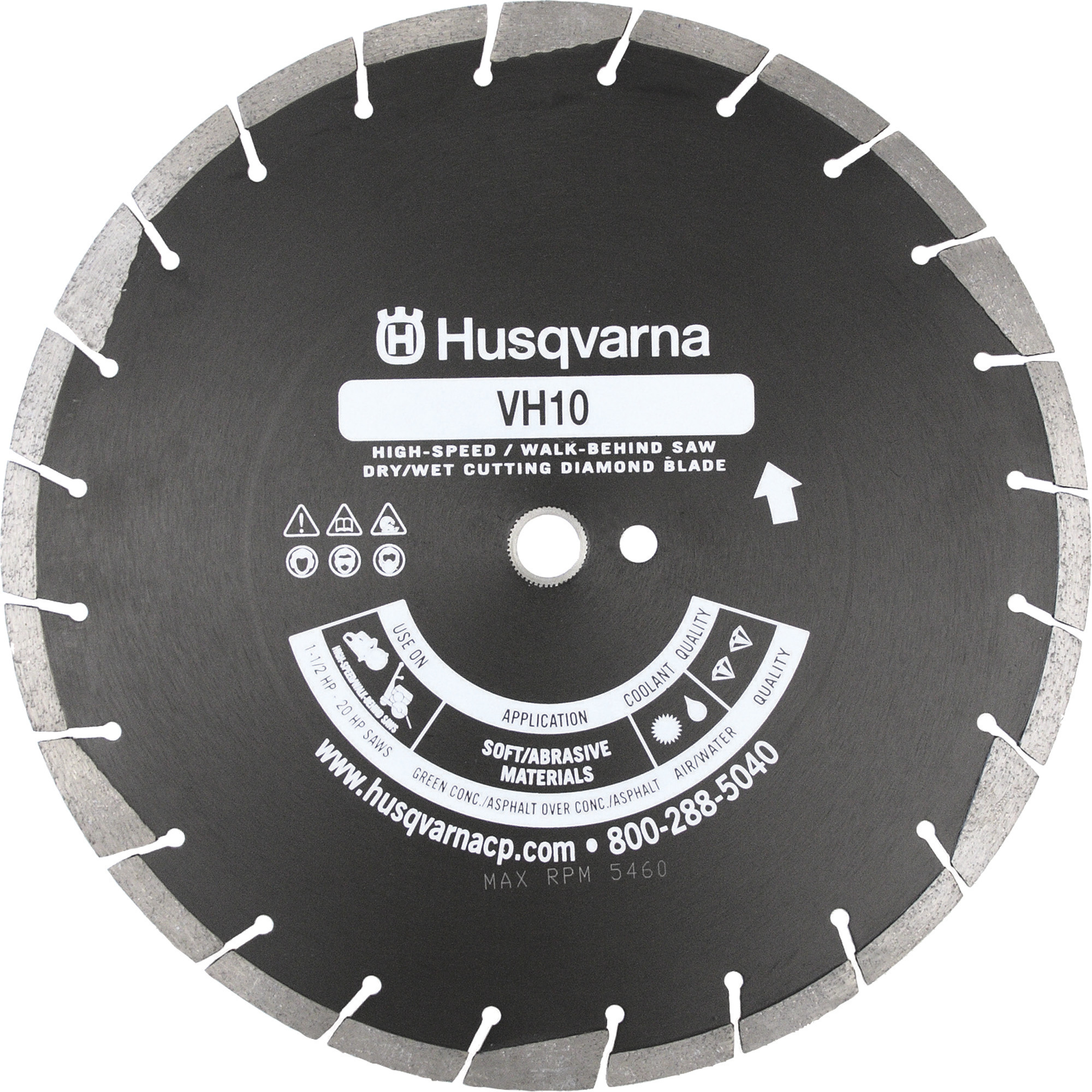 Husqvarna Wet/Dry Diamond Blade for Asphalt — 14in. Dia., Model# VH10 ...