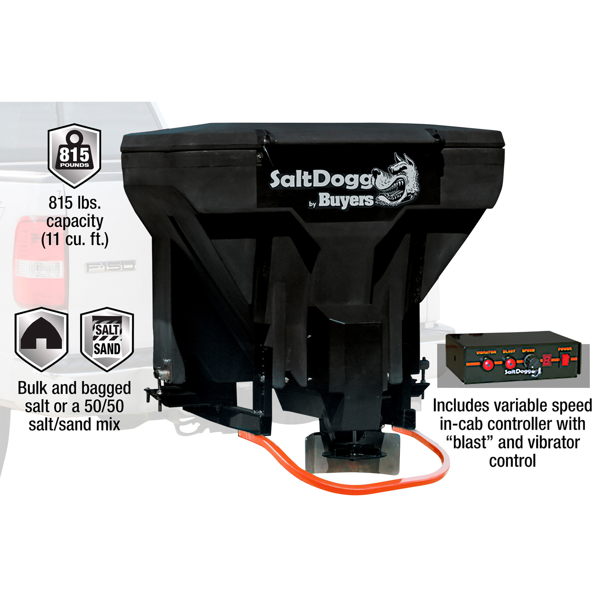 Buyers Products SaltDogg, 7 Cu Ft Truck Tailgate Mounted Rock Salt ...