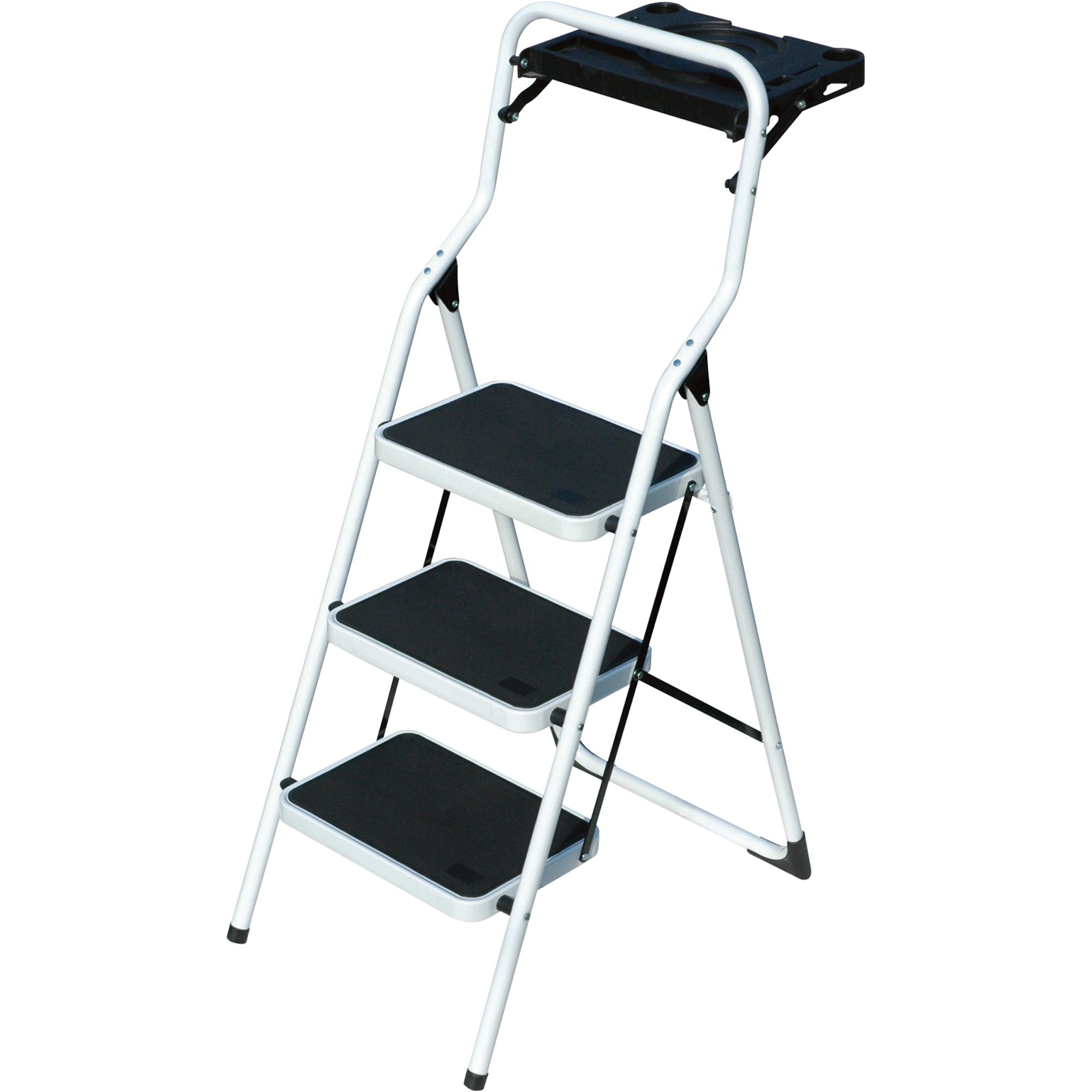 LITE Step Stool with Folding Tray — 36in.H, 225-Lb. Capacity, Model# LP ...