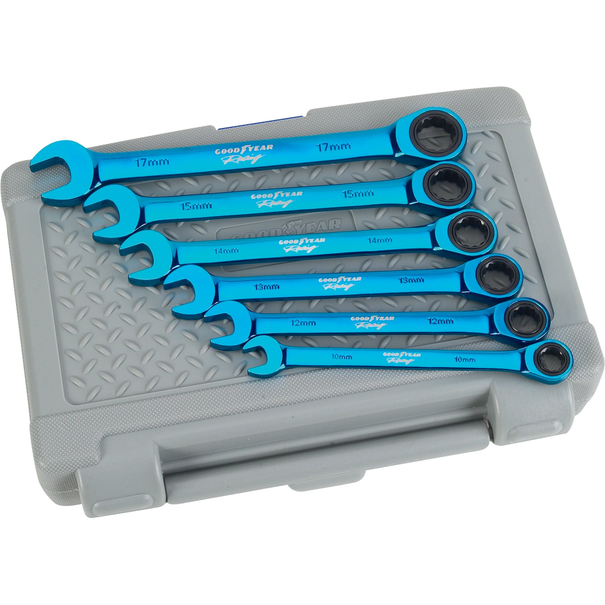Goodyear Racing Ratcheting Metric Wrenches — 6-Pc. Set | Northern Tool