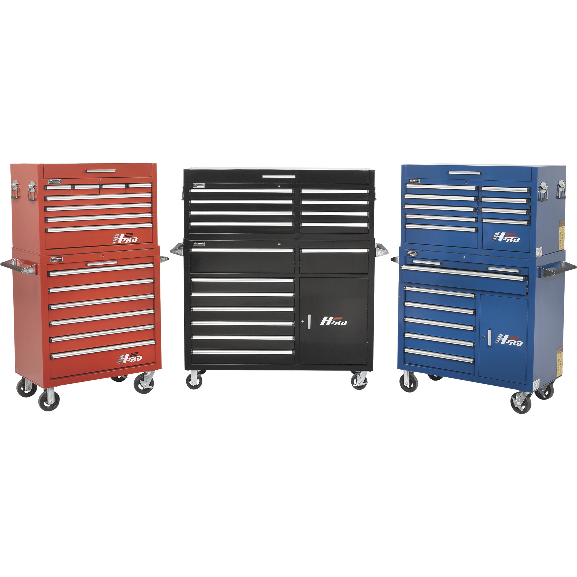 Homak H2PRO Series 36in. 8-Drawer Top Tool Chest, Red, 35 1/4in.W x 21 ...