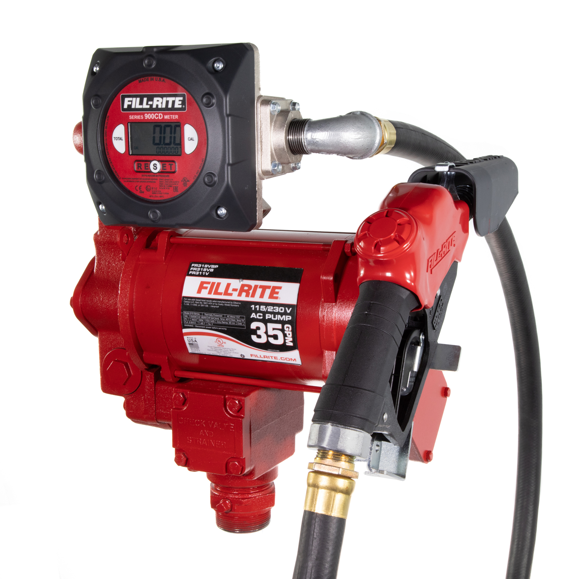 Fill-Rite High-Flow Dual-Voltage AC Transfer Pump, 115V/230V, 35 GPM ...