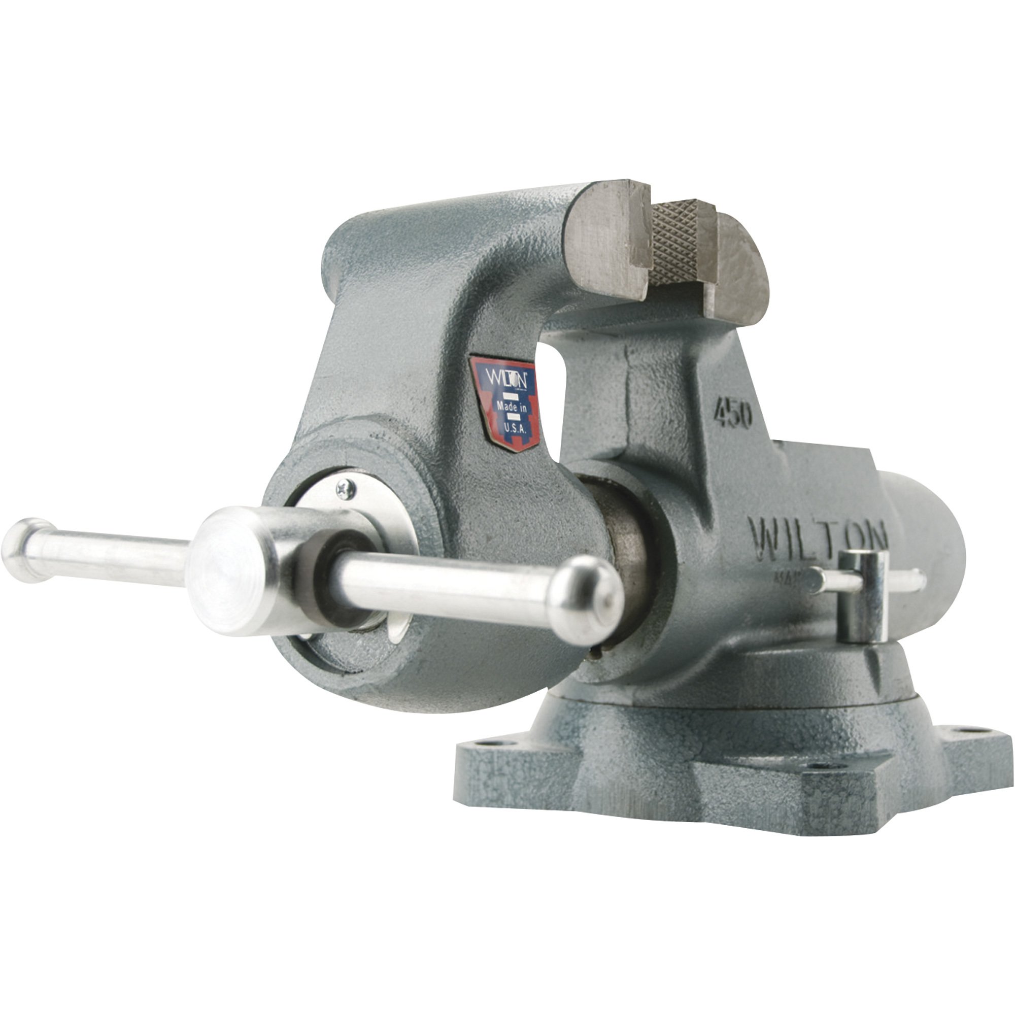 Wilton Serrated Machinist Milling Bench Vise — 4in. Jaw Width, Swivel ...