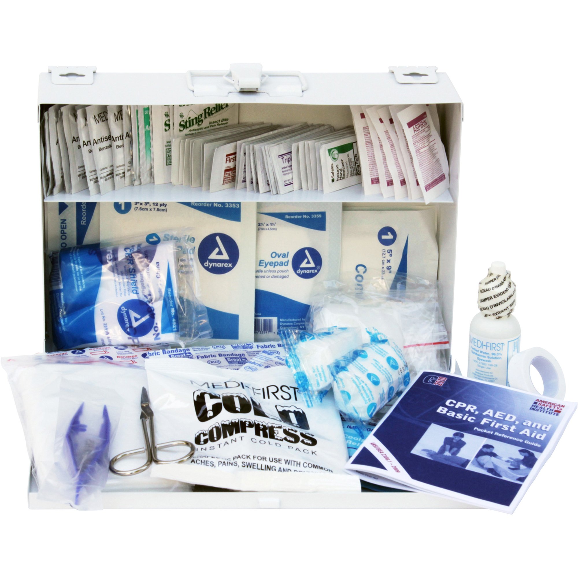 Medique 25-Person First Aid Kit — Metal Case, Meets ANSI Standards ...