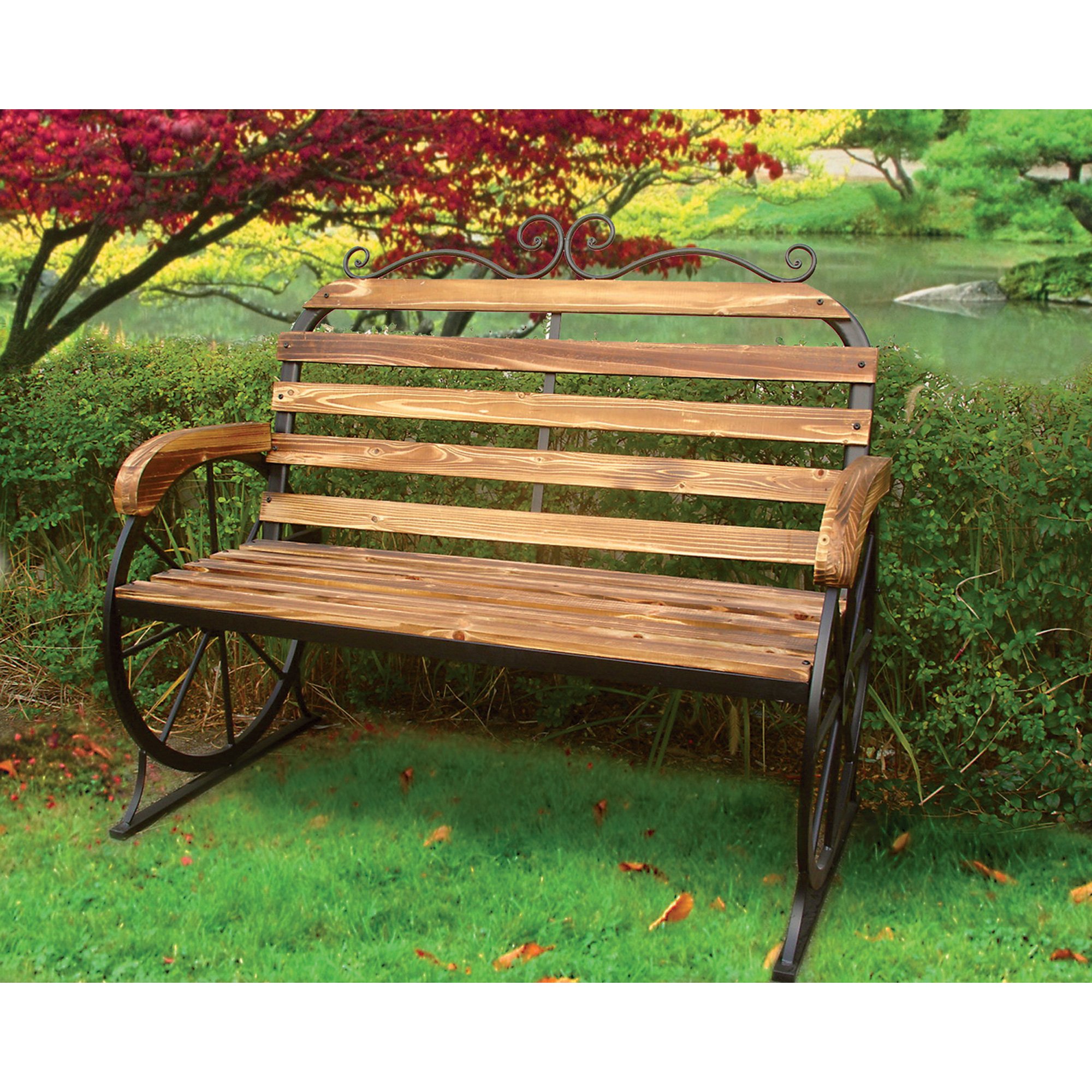 Steel Frame Wagon Wheel Bench | Northern Tool