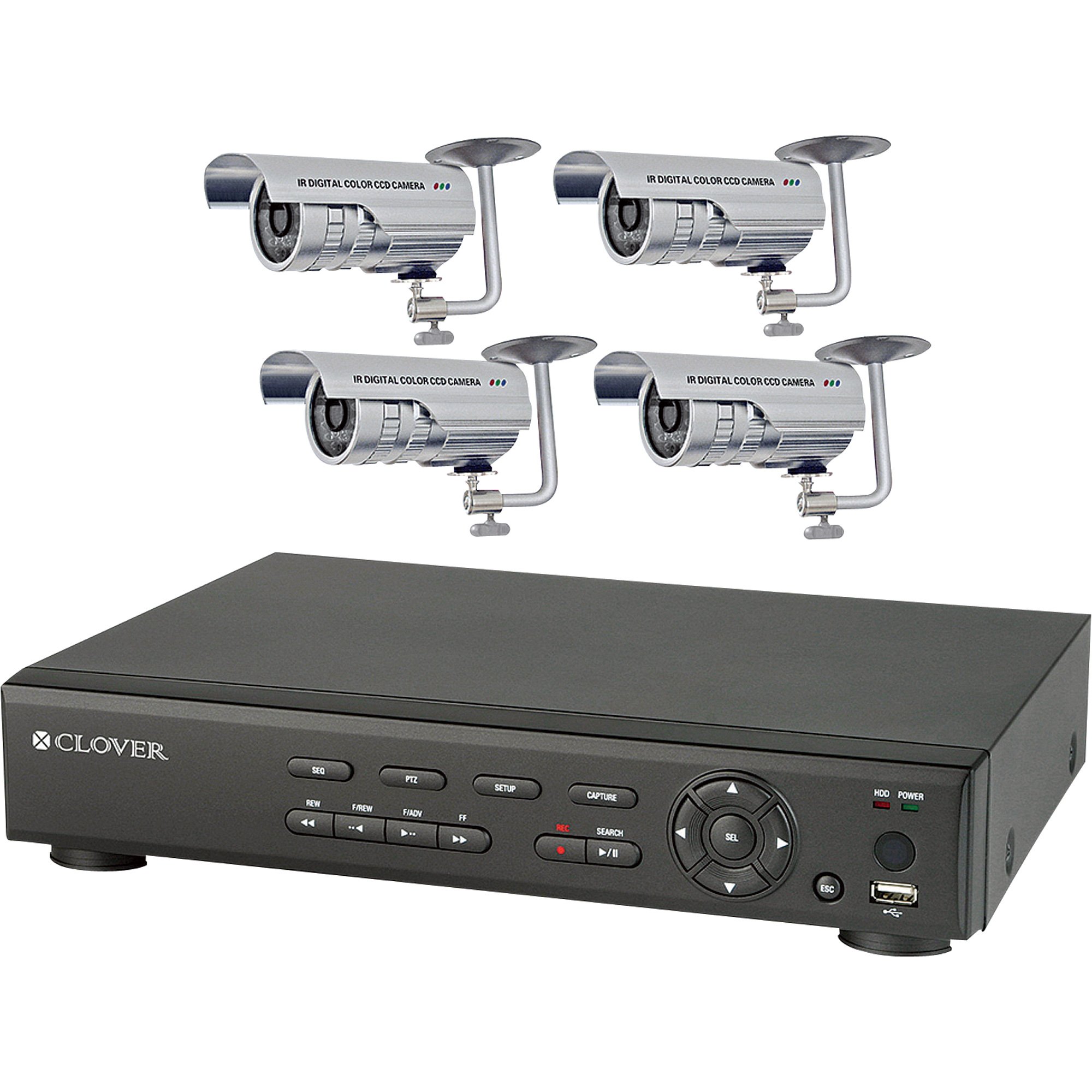 Clover 4-Channel DVR with 4 Cameras, Model# BUN5770 | Northern Tool