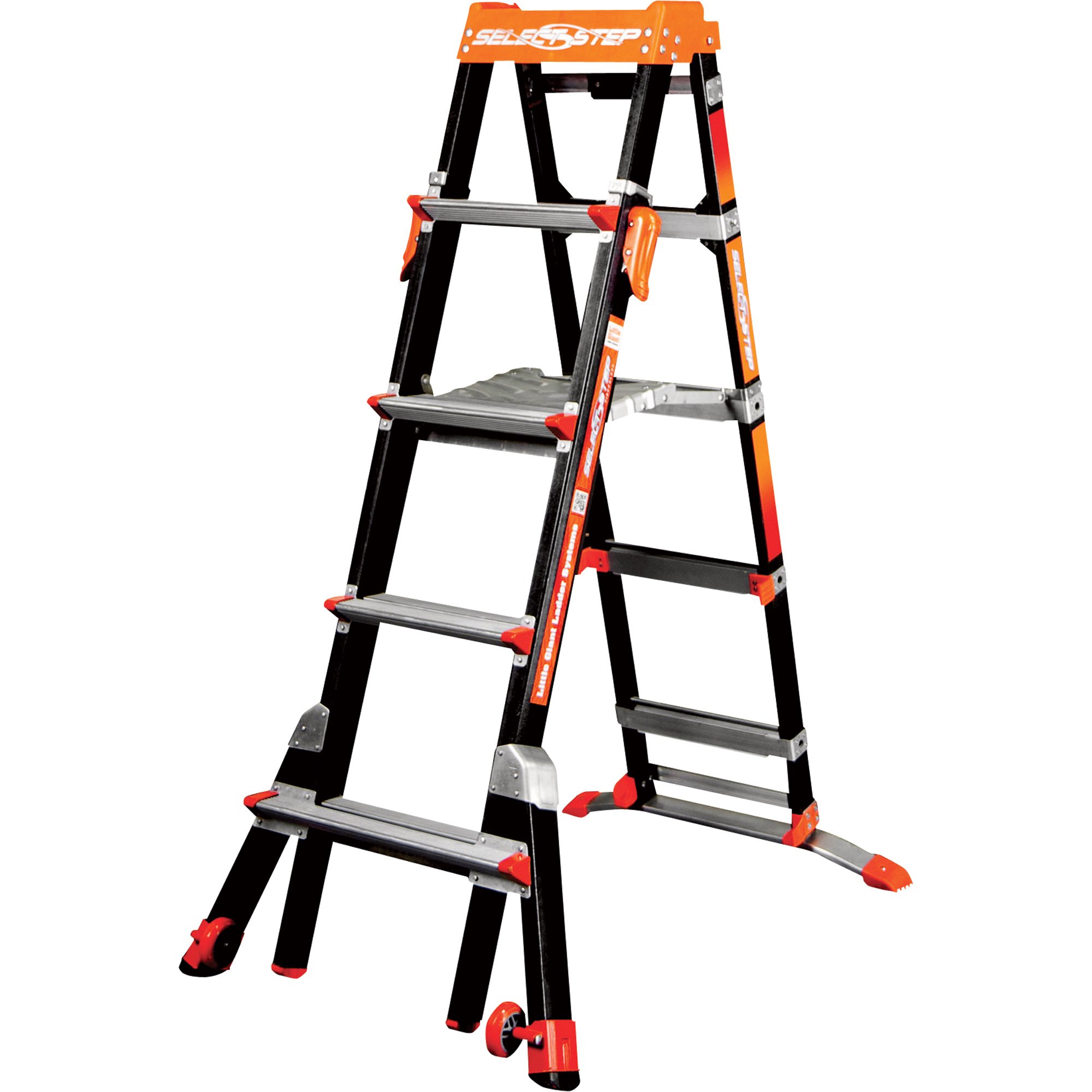 Little Giant Select Step Type 1A Adaptive 5–8ft. Telescoping Stepladder ...