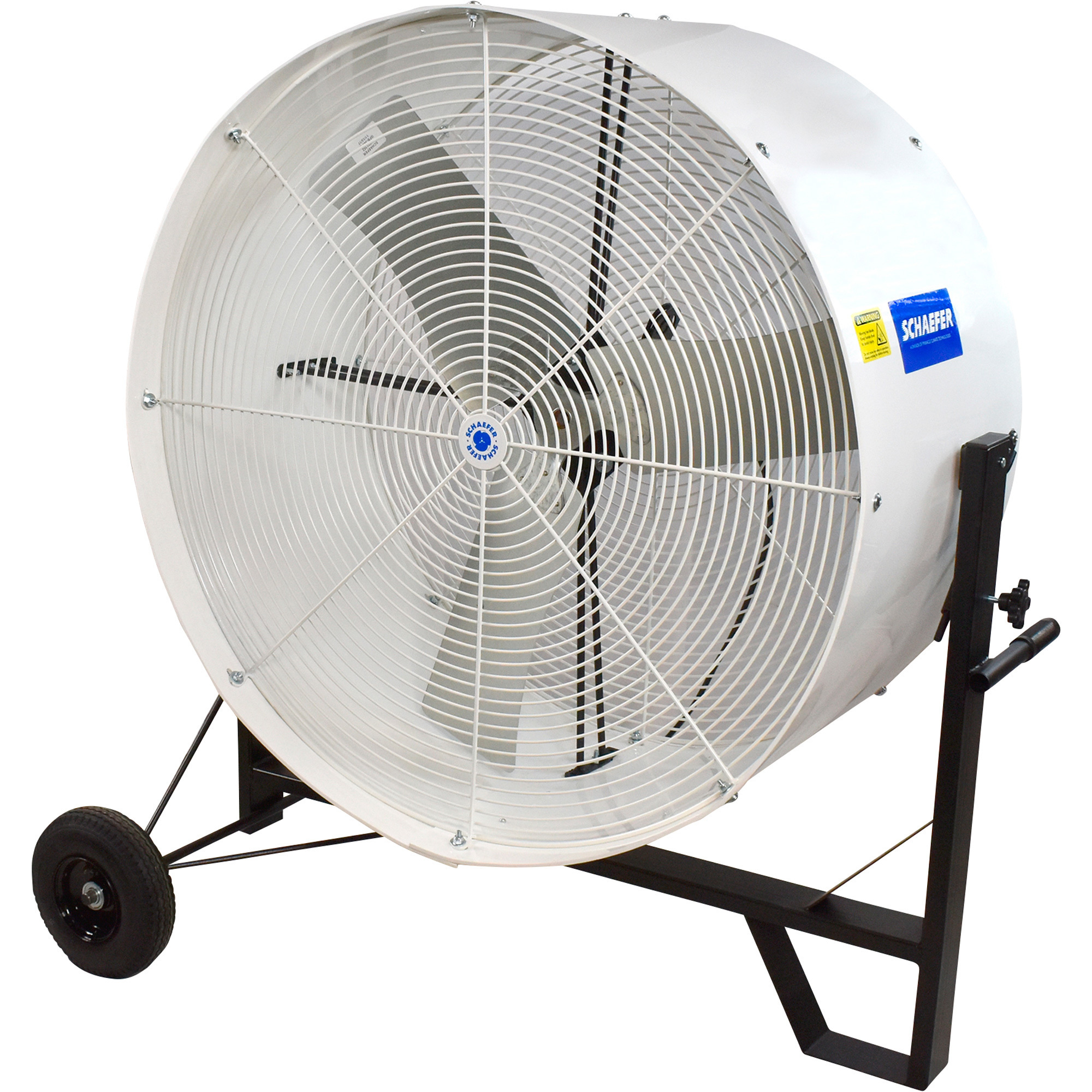 Schaefer Tiltable Mobile Drum Fan, 36in., 11,000 CFM, 1/2 HP, Model ...
