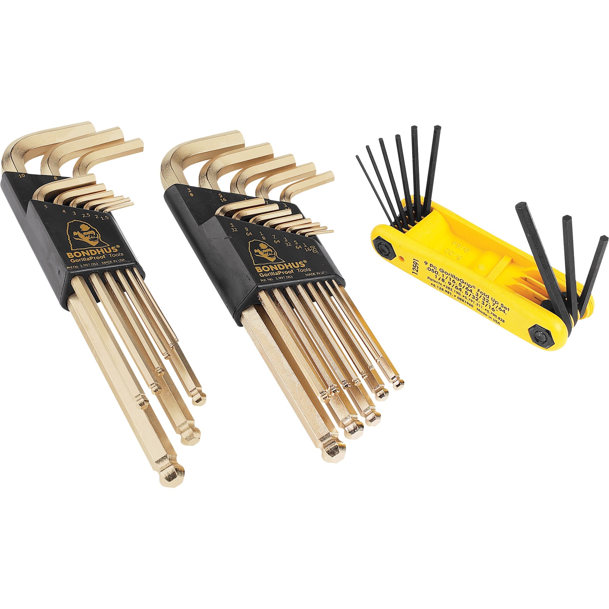 Bondhus GOLDGUARD Balldrivers with ProGuard Hexes — 22-Pc. Set, Model ...