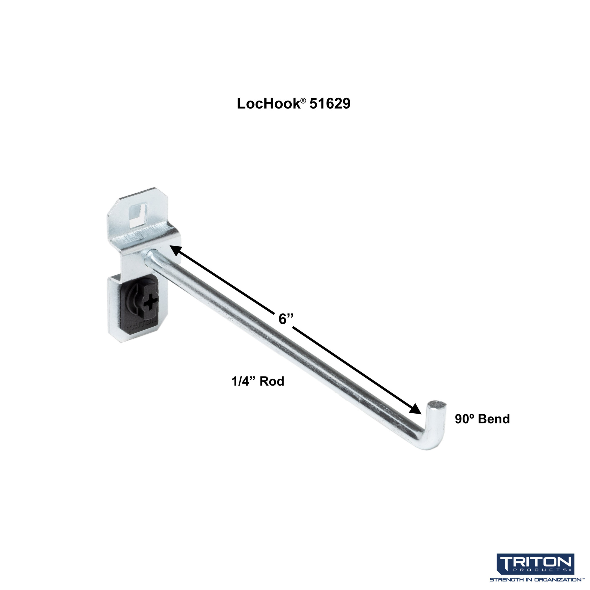 Triton Products LocHooks Single Rods — 6in. with 90° Bend, 5 Pack ...