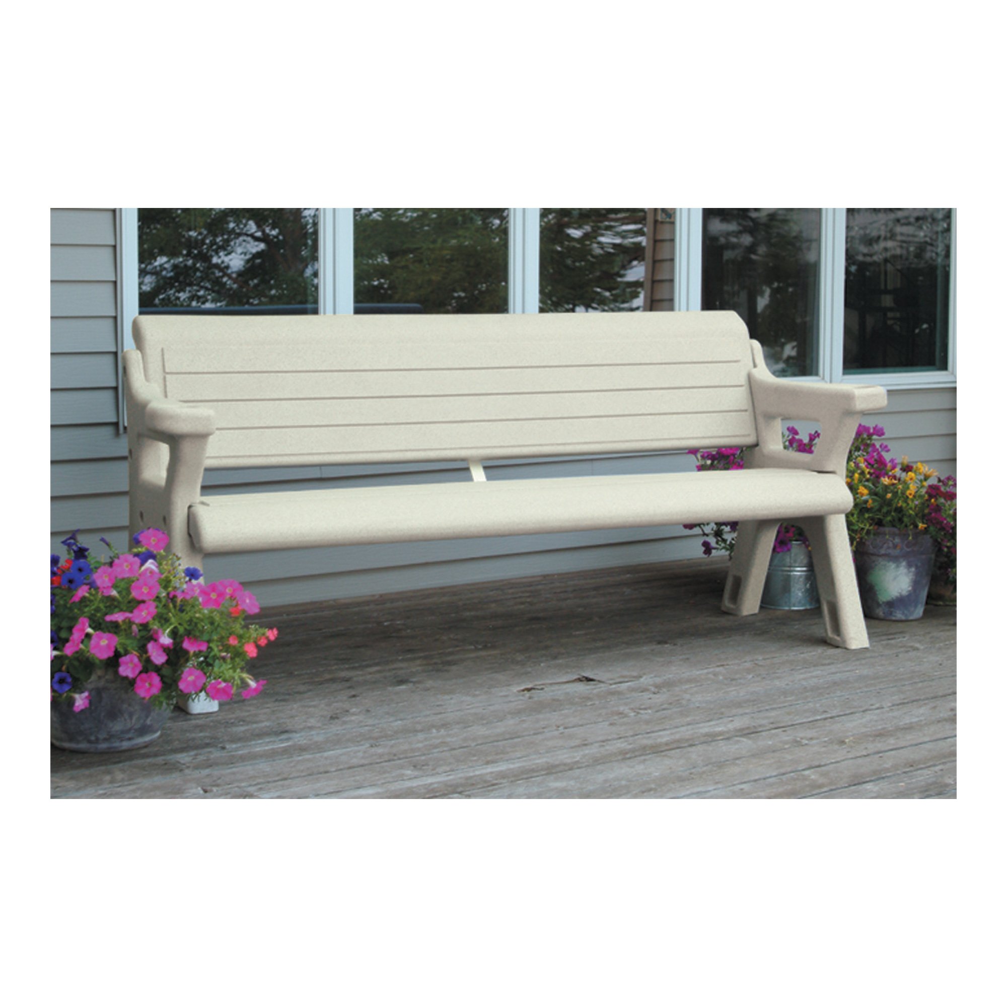 Otter Outdoors 6ft. Outdoor Bench — Sand | Northern Tool