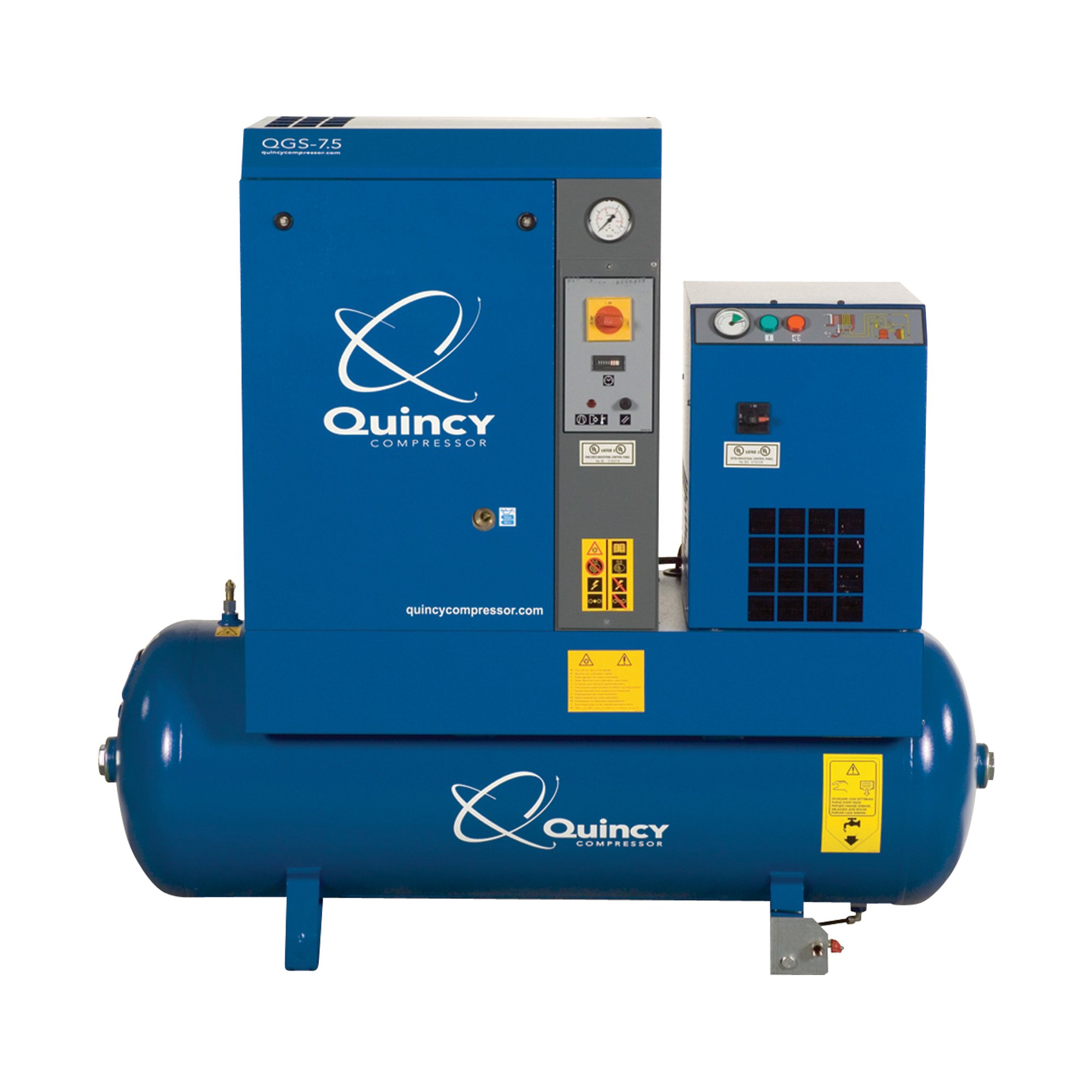 FREE SHIPPING — Quincy QGS Rotary Screw Compressor with Dryer — 15 HP ...