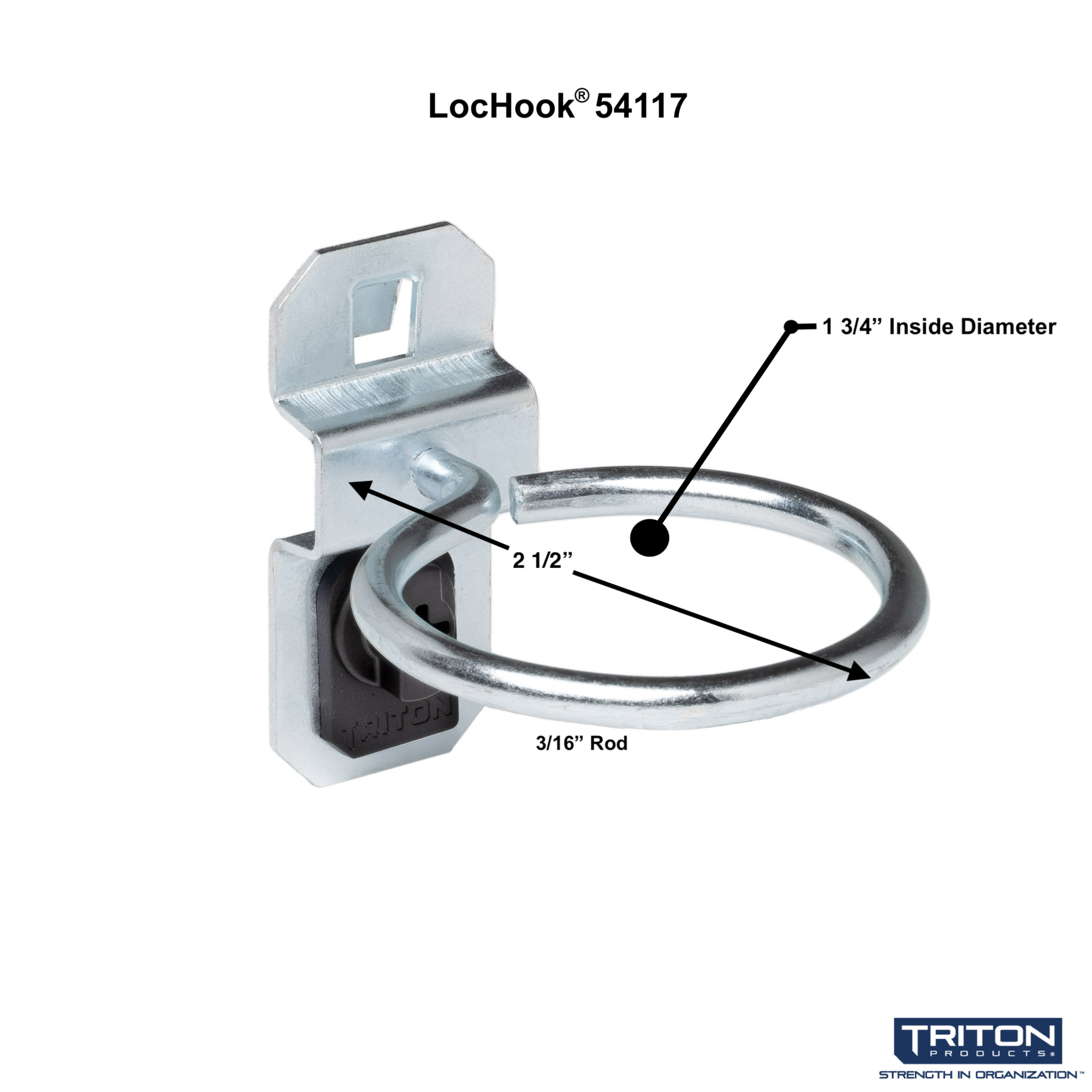 Triton Products LocHooks Single-Ring Tool Holders — 1 3/4in. I.D., 5 ...
