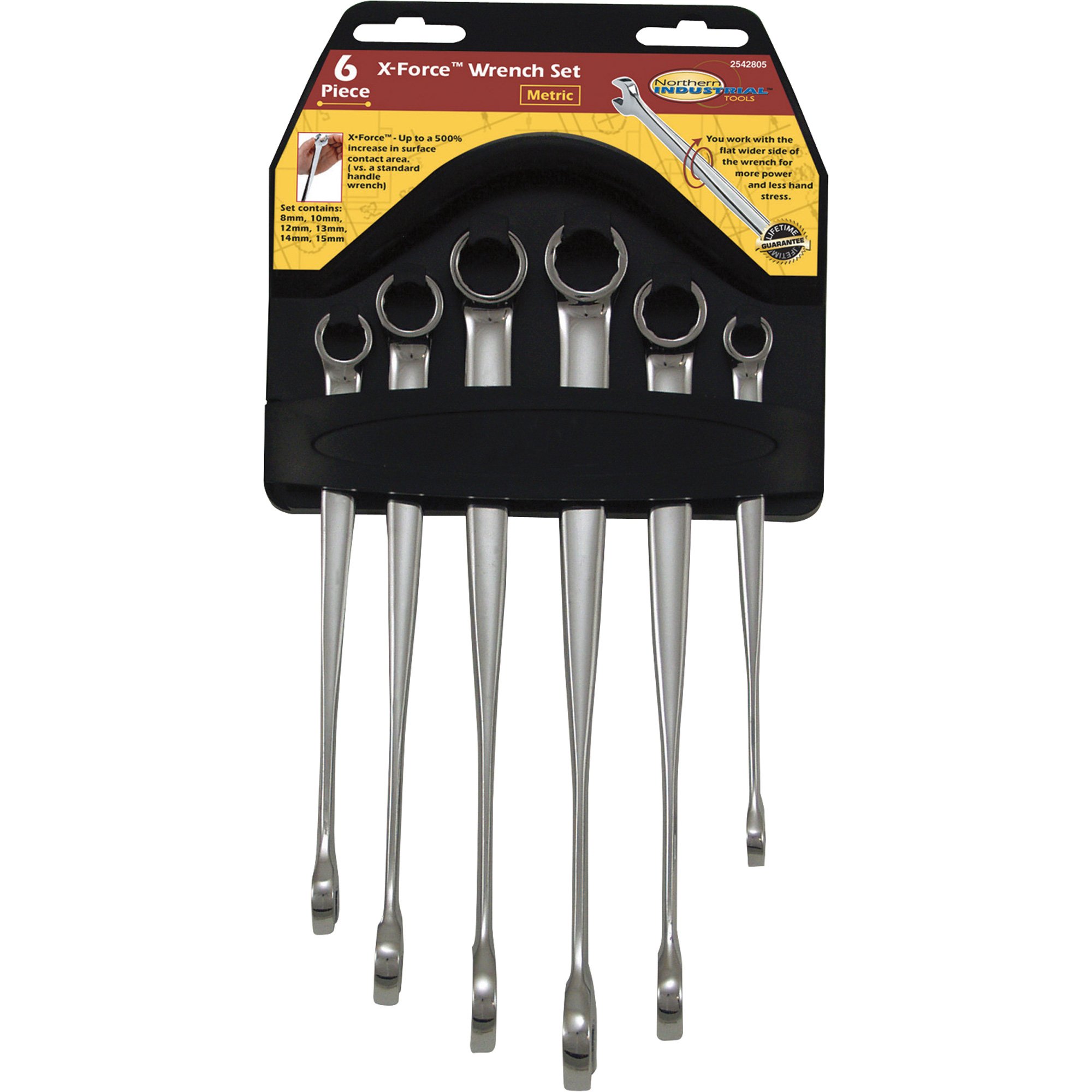 Northern Industrial X-Force Combination Wrenches — 6-Pc. SAE Set, Model ...